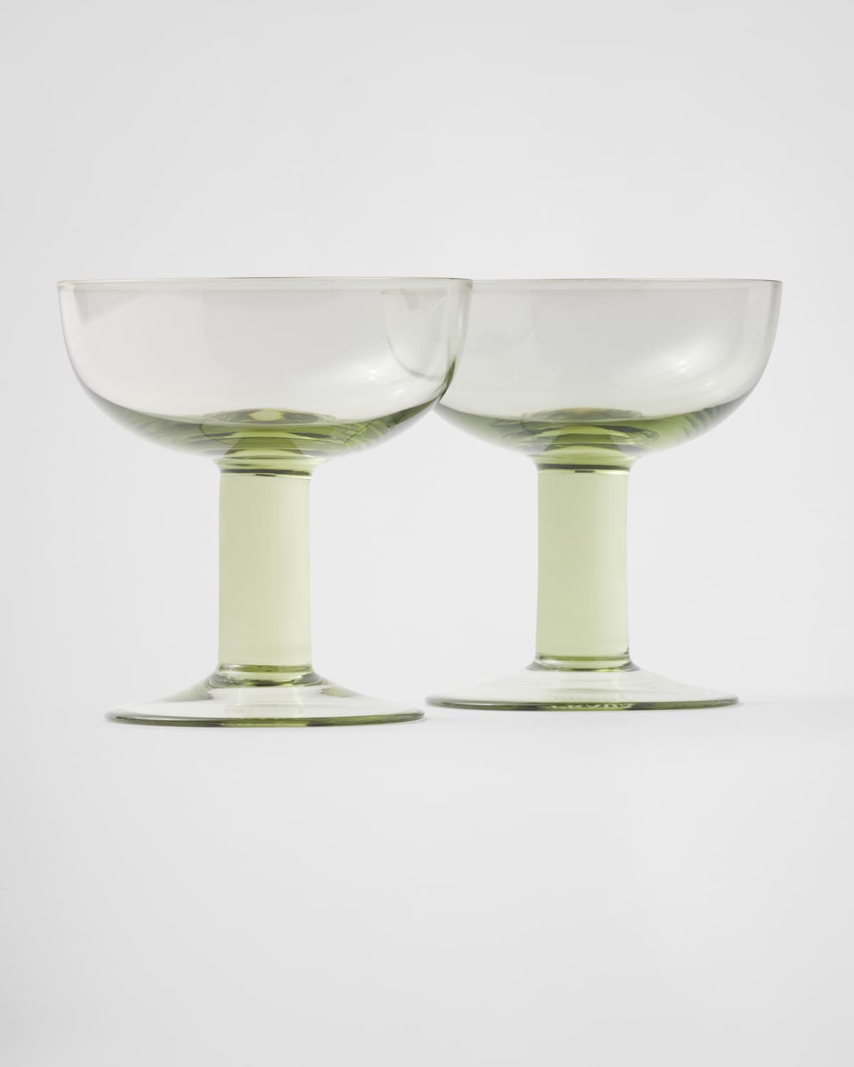 Moss Set of two crystal champagne coupe glasses - Plinth | PRADA