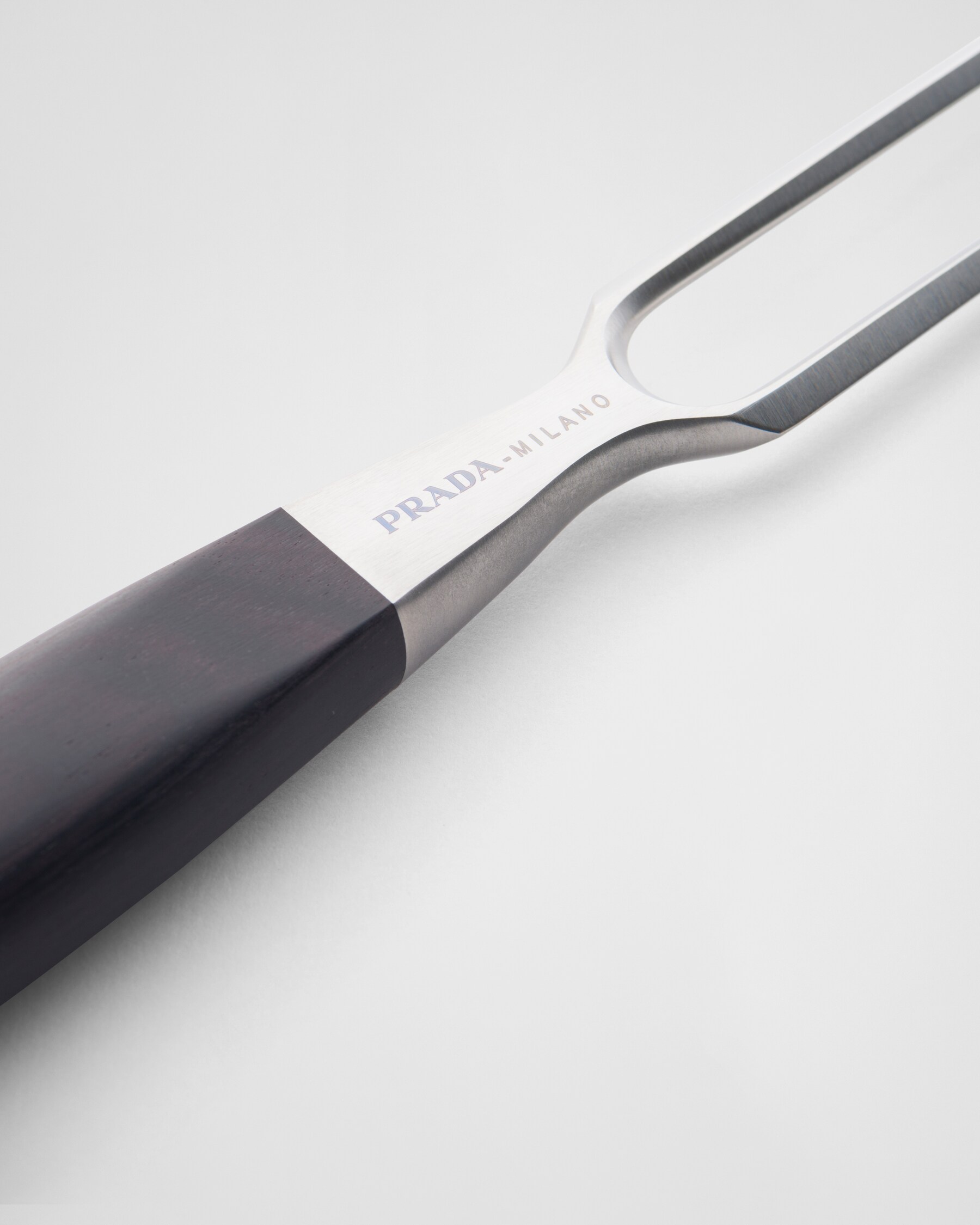 Dark Brown Steel Carving Fork - Japanese Style | PRADA