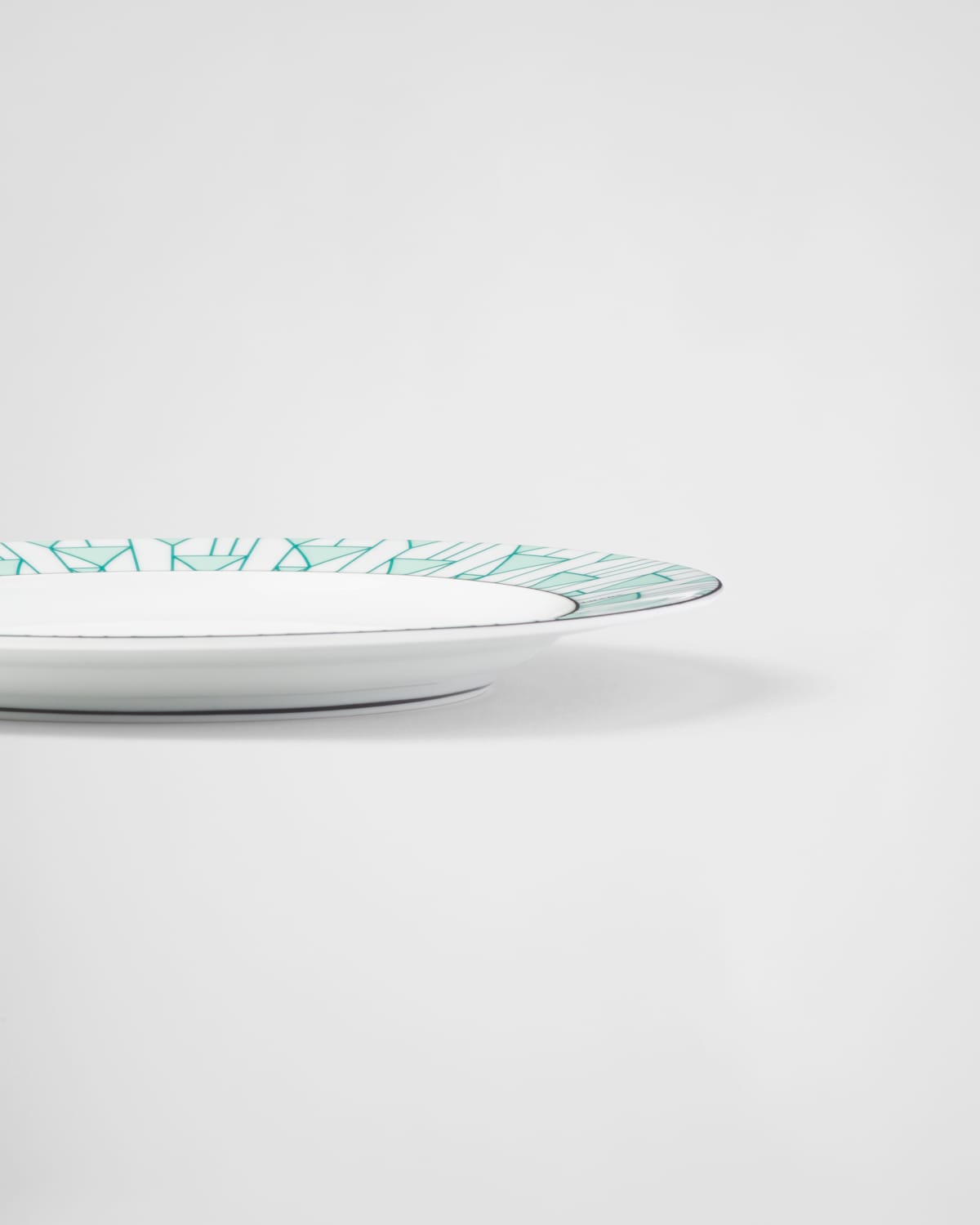 Green Set Of Two Porcelain Dinner Plates - Vienna Green | PRADA