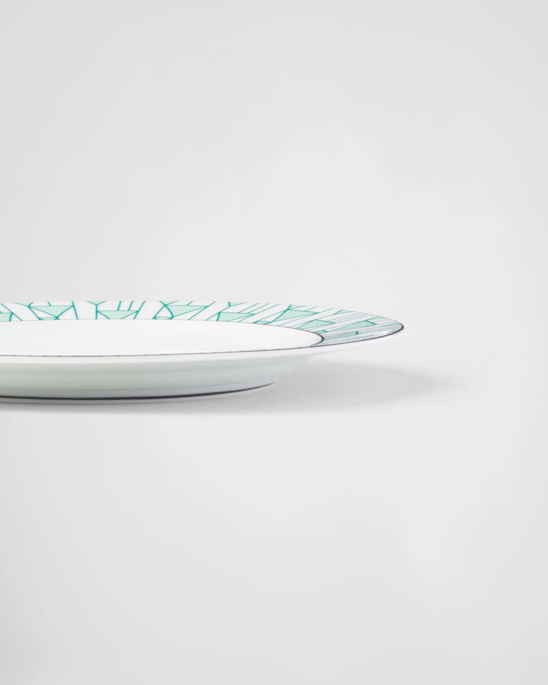 Green Set Of Two Porcelain Dinner Plates - Vienna Green | PRADA
