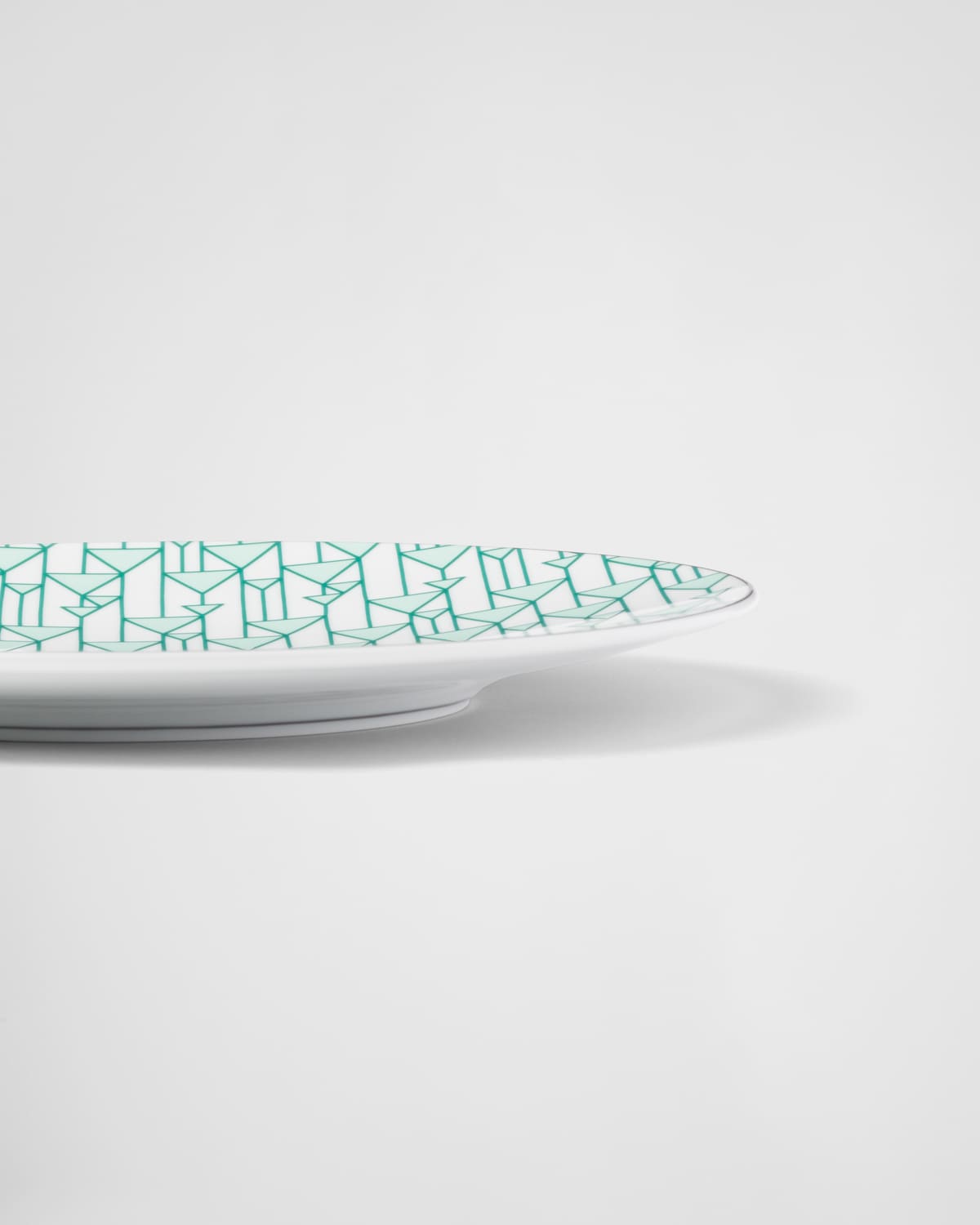 Green Porcelain Charger Plate - Vienna Green | PRADA