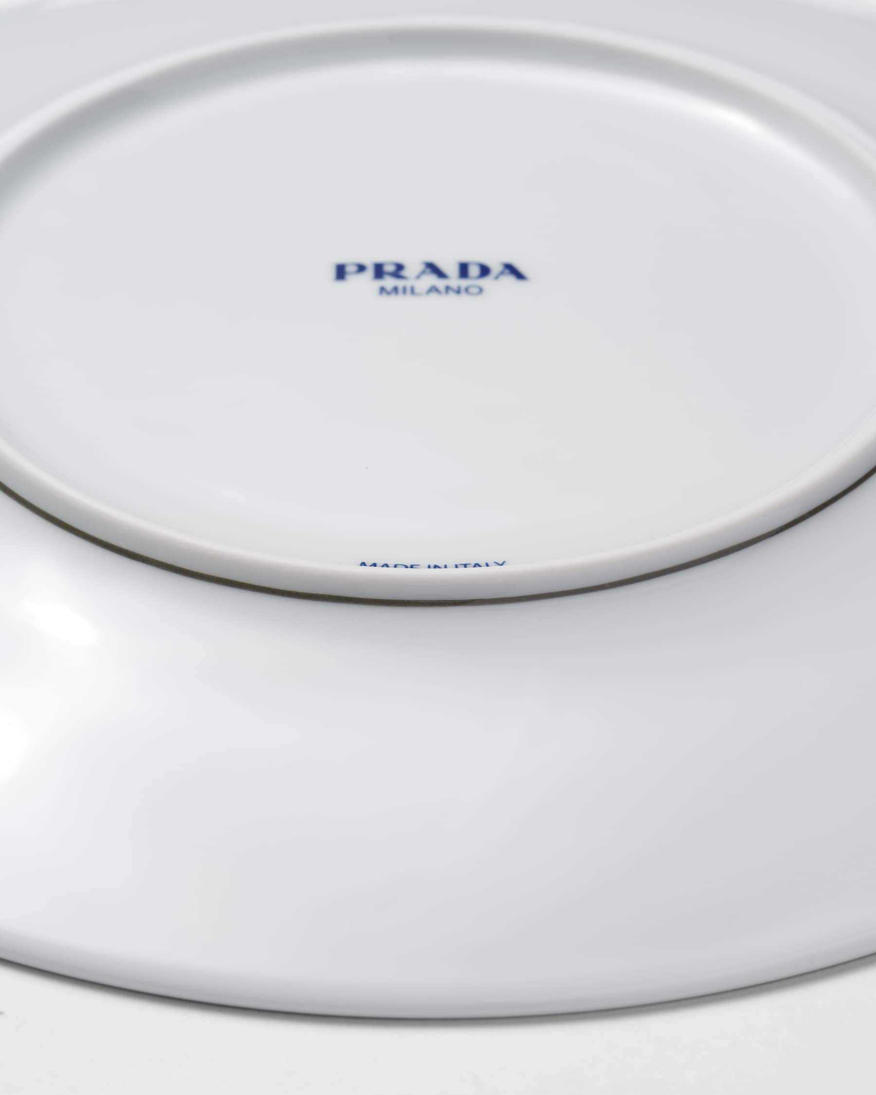 Black/red Porcelain Charger Plate - Vienna Red | PRADA