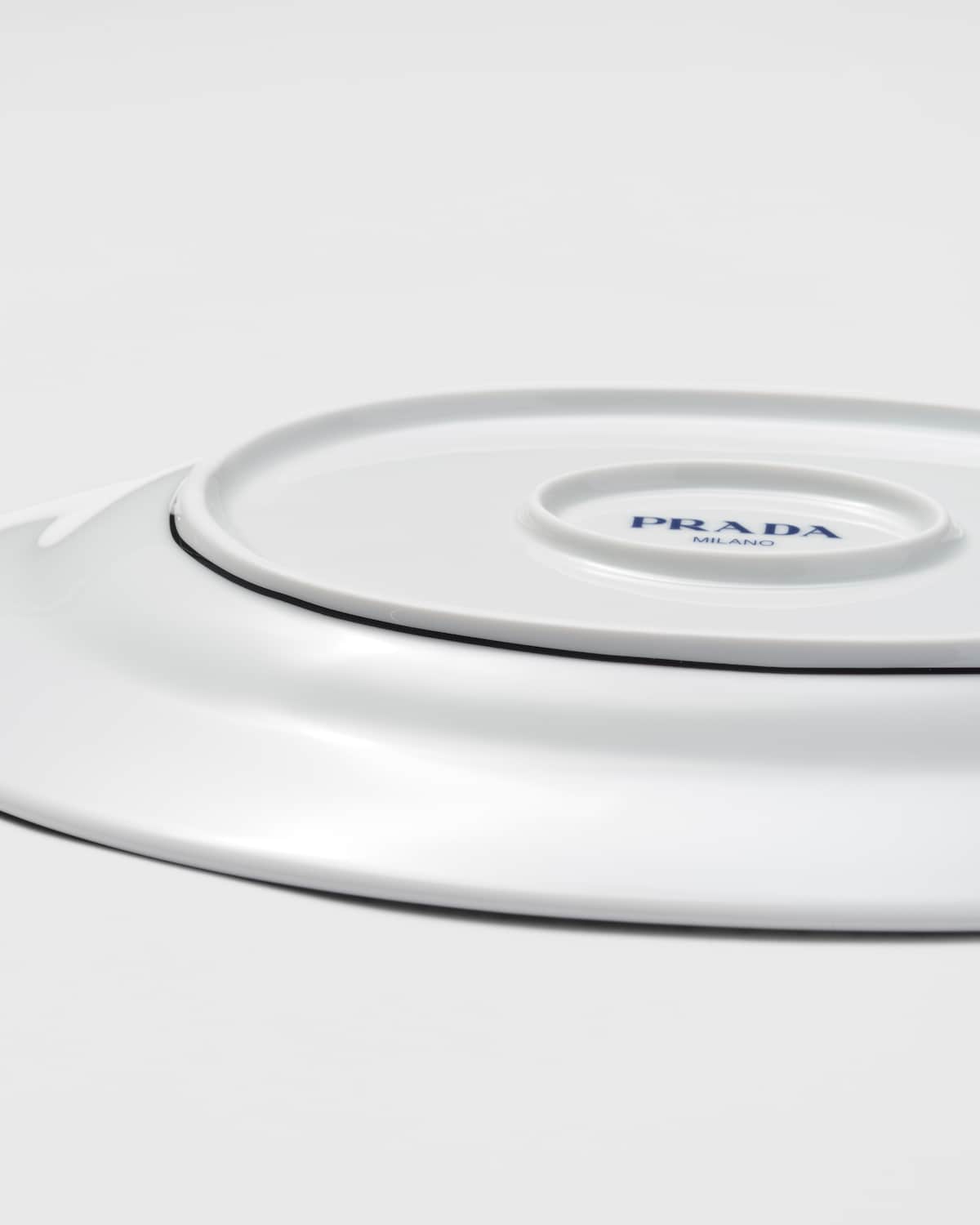 Green Small porcelain serving plate - Vienna Green | PRADA