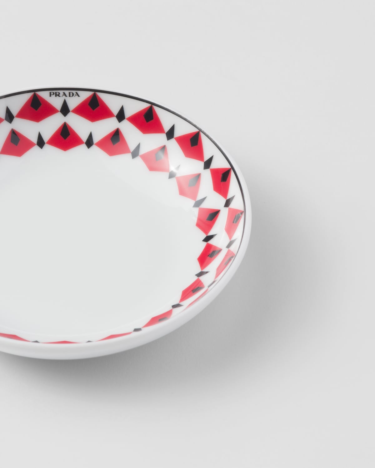 Black/red Set of two porcelain sauce bowls - Vienna Red | PRADA
