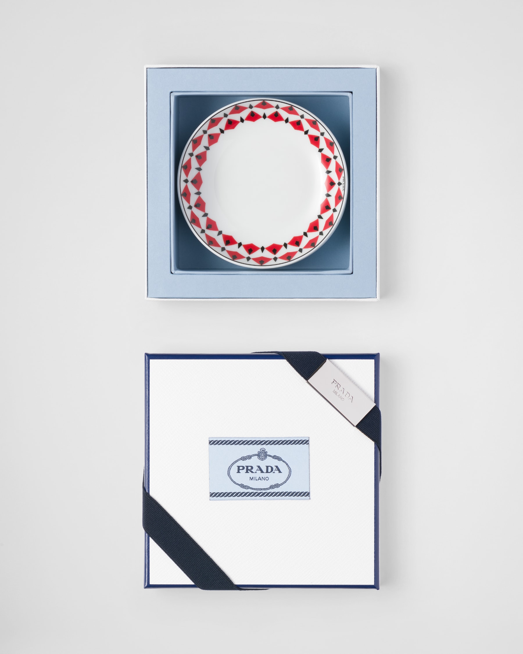 Black/red Set of two porcelain sauce bowls - Vienna Red | PRADA