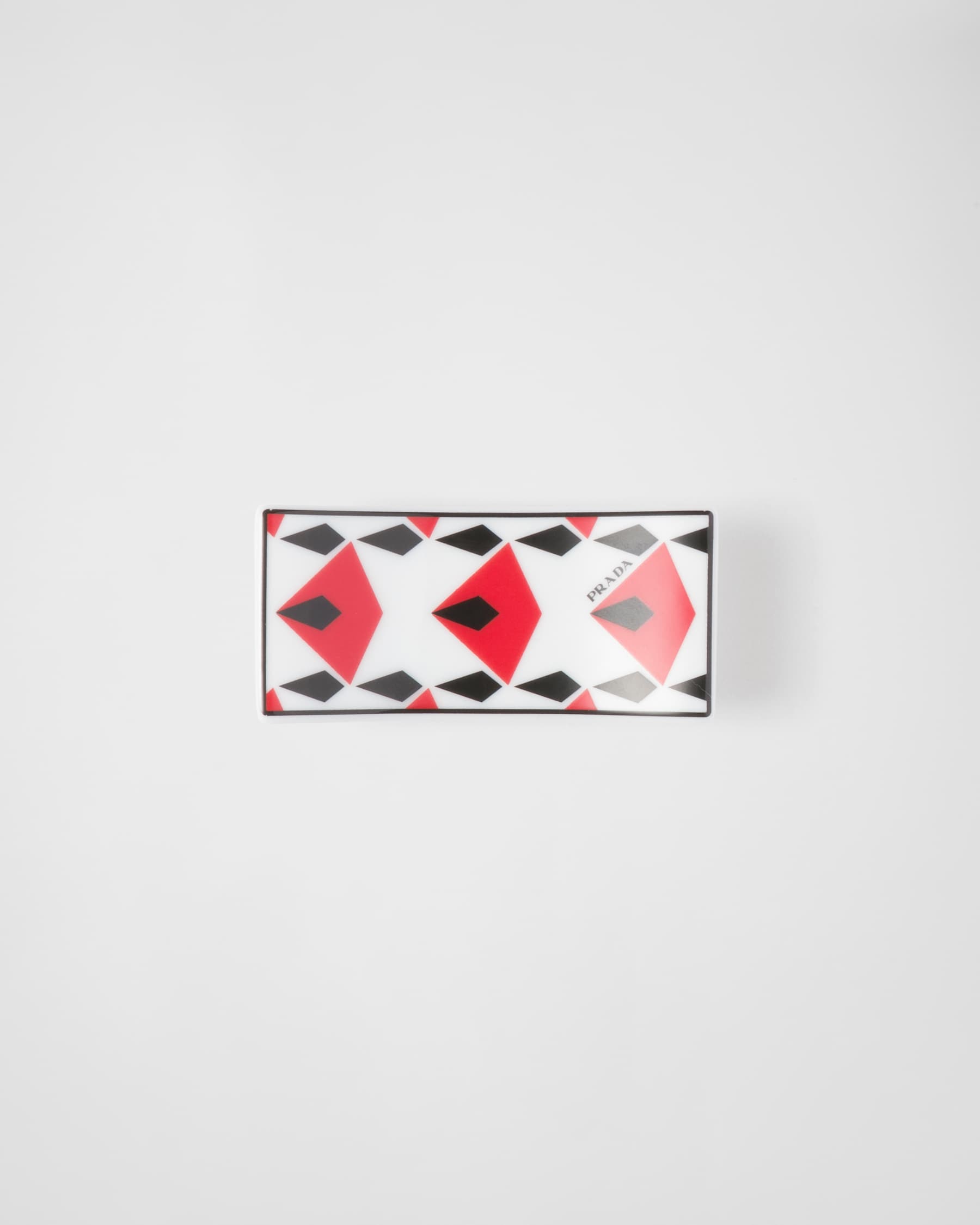 Black/red Set Of Two Porcelain Chopstick Rests - Vienna Red | PRADA