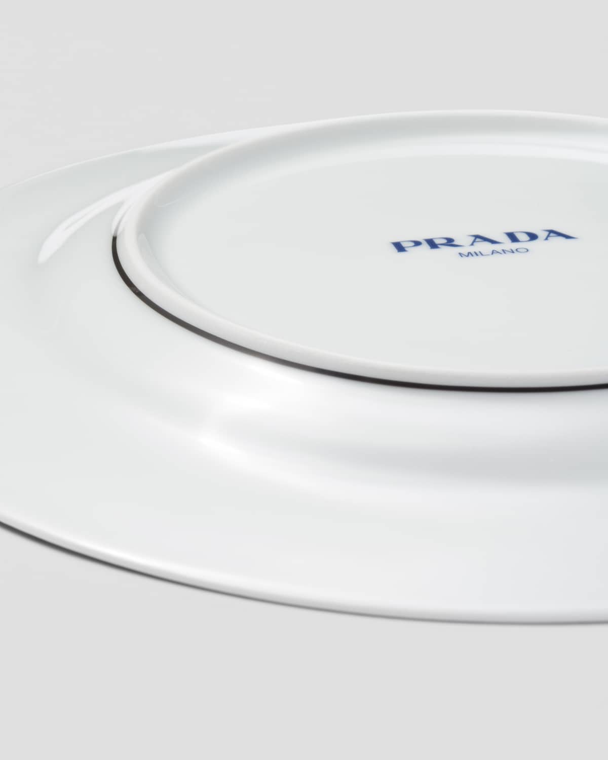 F0e5w Set Of Two Porcelain Dessert Plates - Checkerboard | PRADA