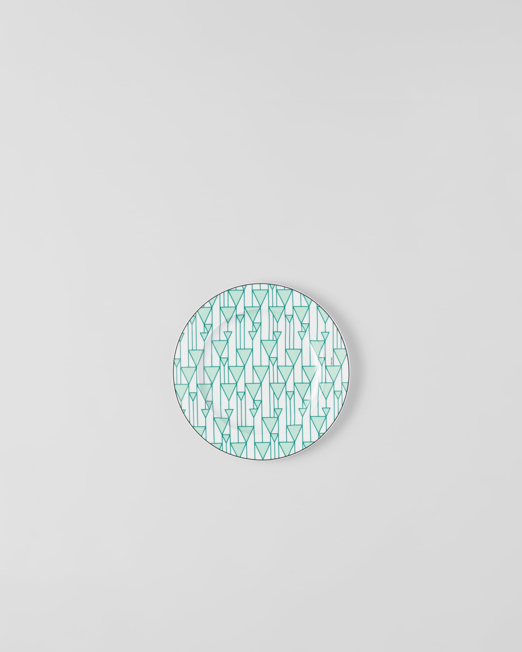 Green Set Of Two Porcelain Dessert Plates - Vienna Green | PRADA