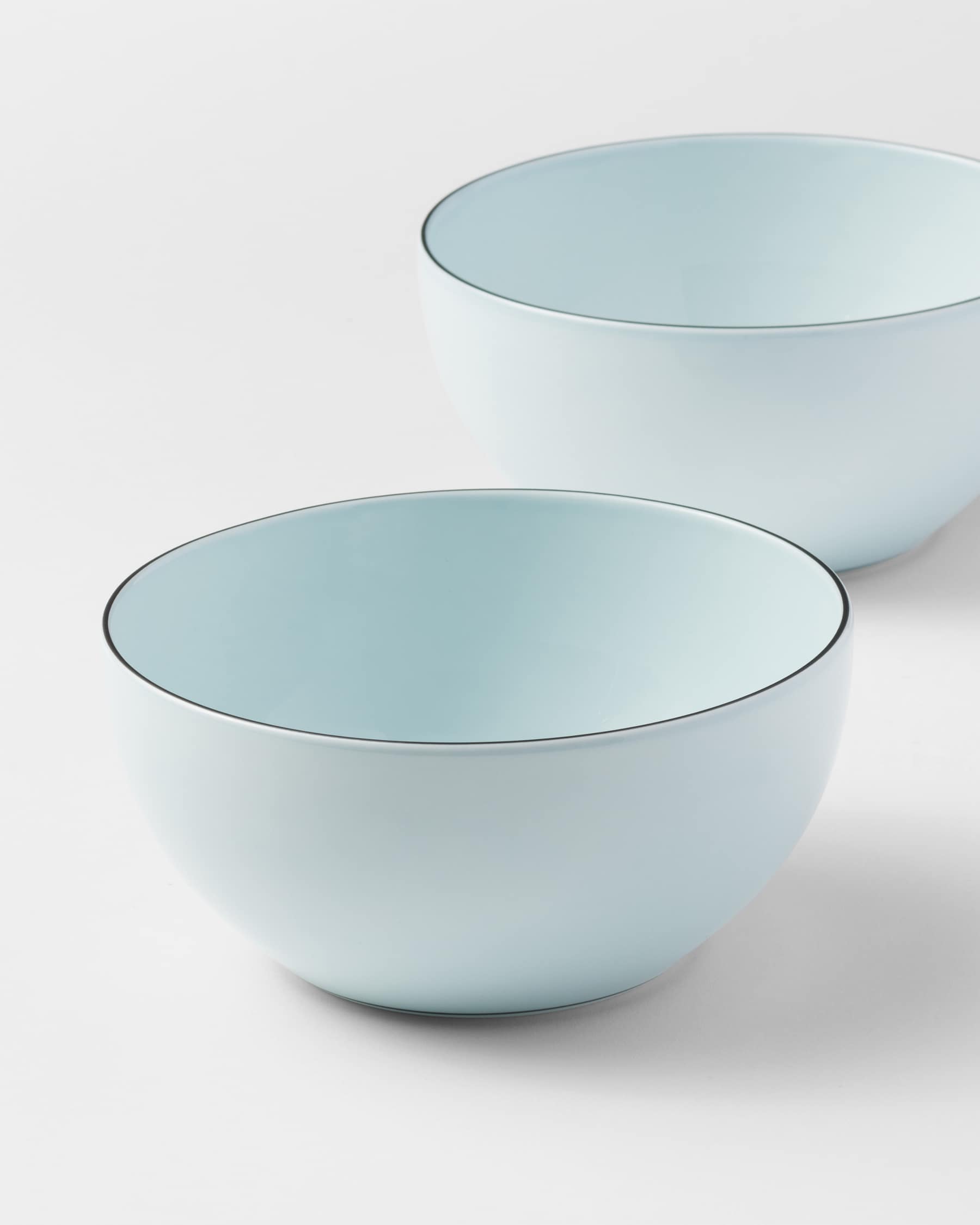 Celadon Light Blue Set of two porcelain bowls - Celadon | PRADA