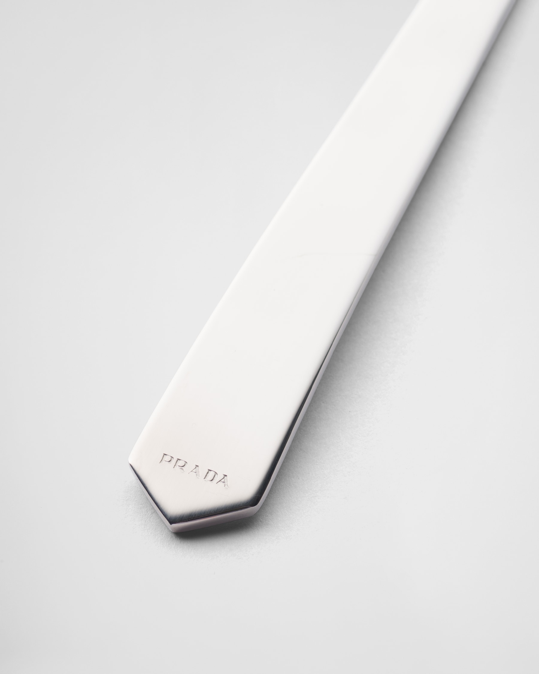 Steel Gray Stainless Steel Dessert Flatware Set | PRADA