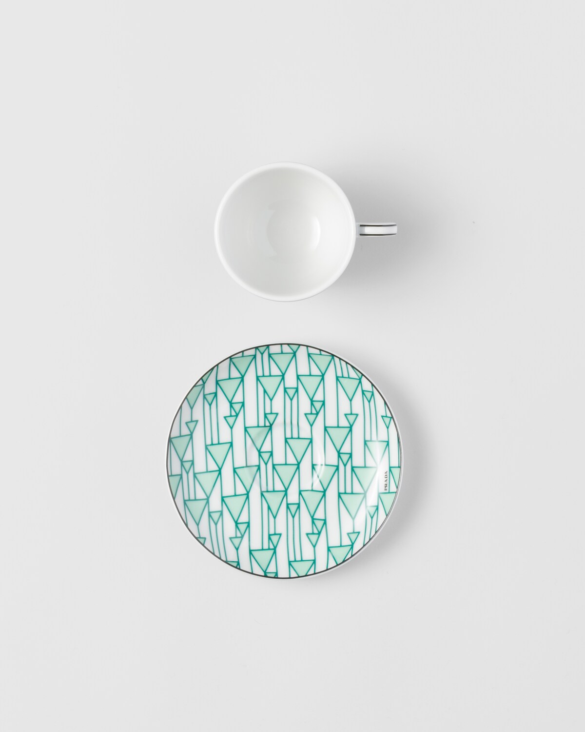 Green Set of four porcelain espresso cups - Vienna Green | PRADA