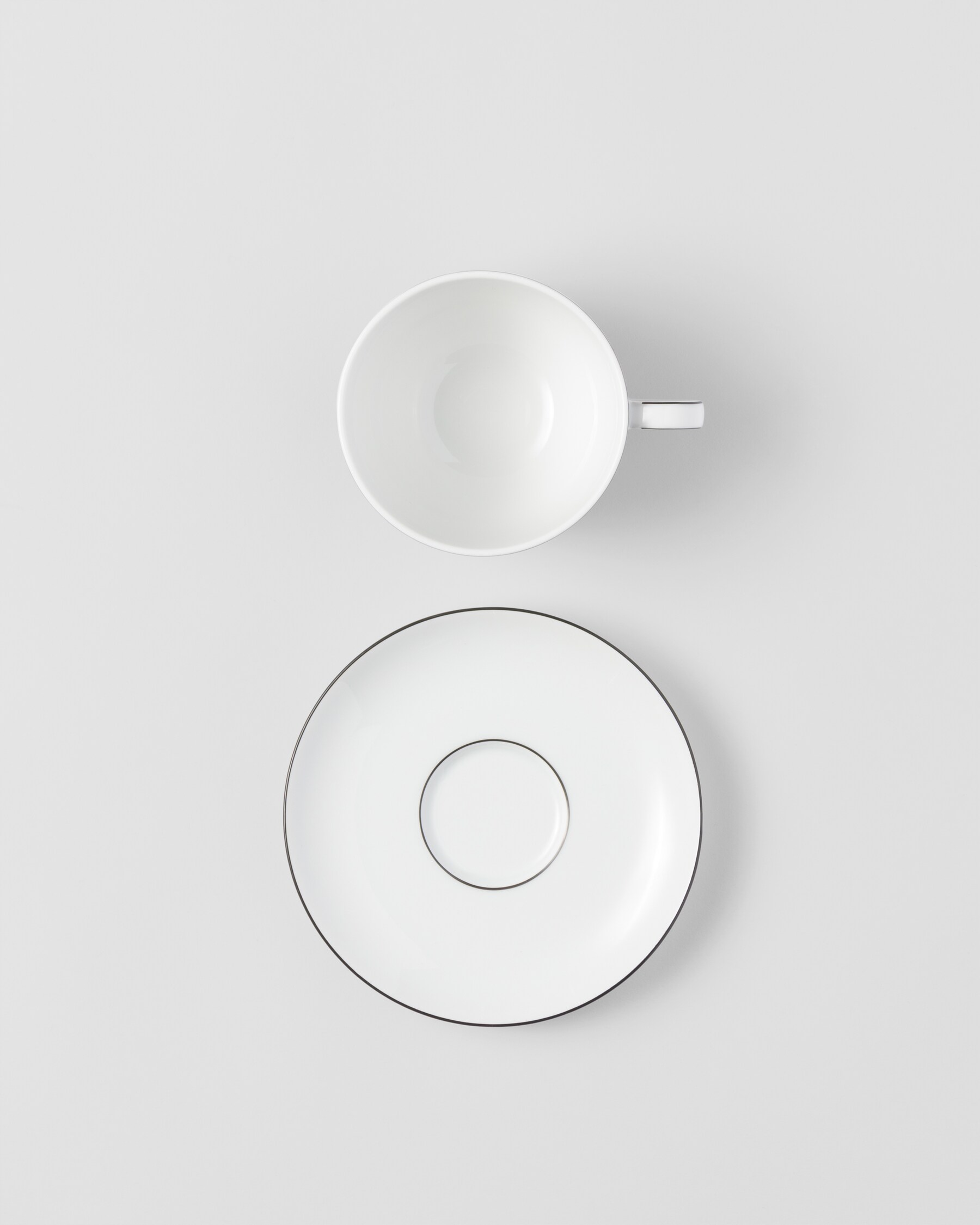 White/black Set of two porcelain cappuccino cups - Checkerboard | PRADA