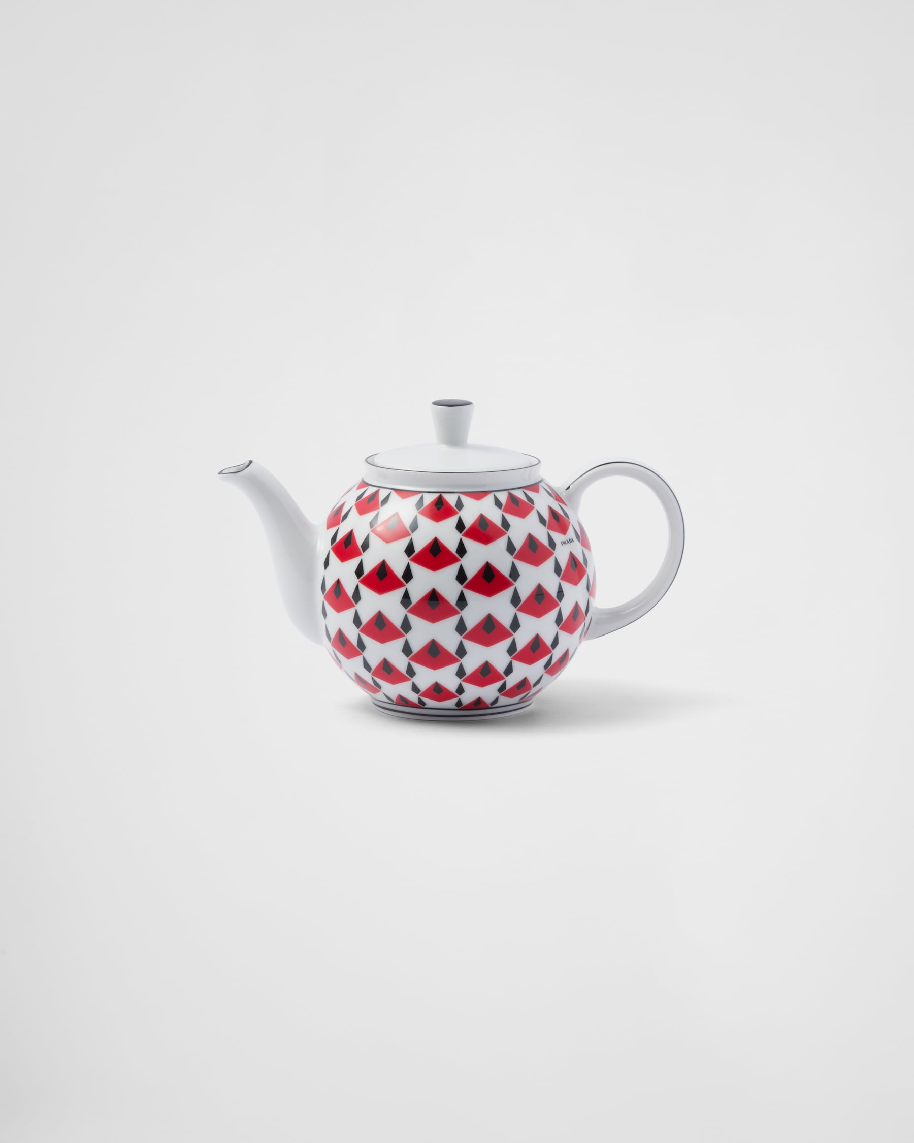 Black/red Porcelain Teapot - Vienna Red | PRADA