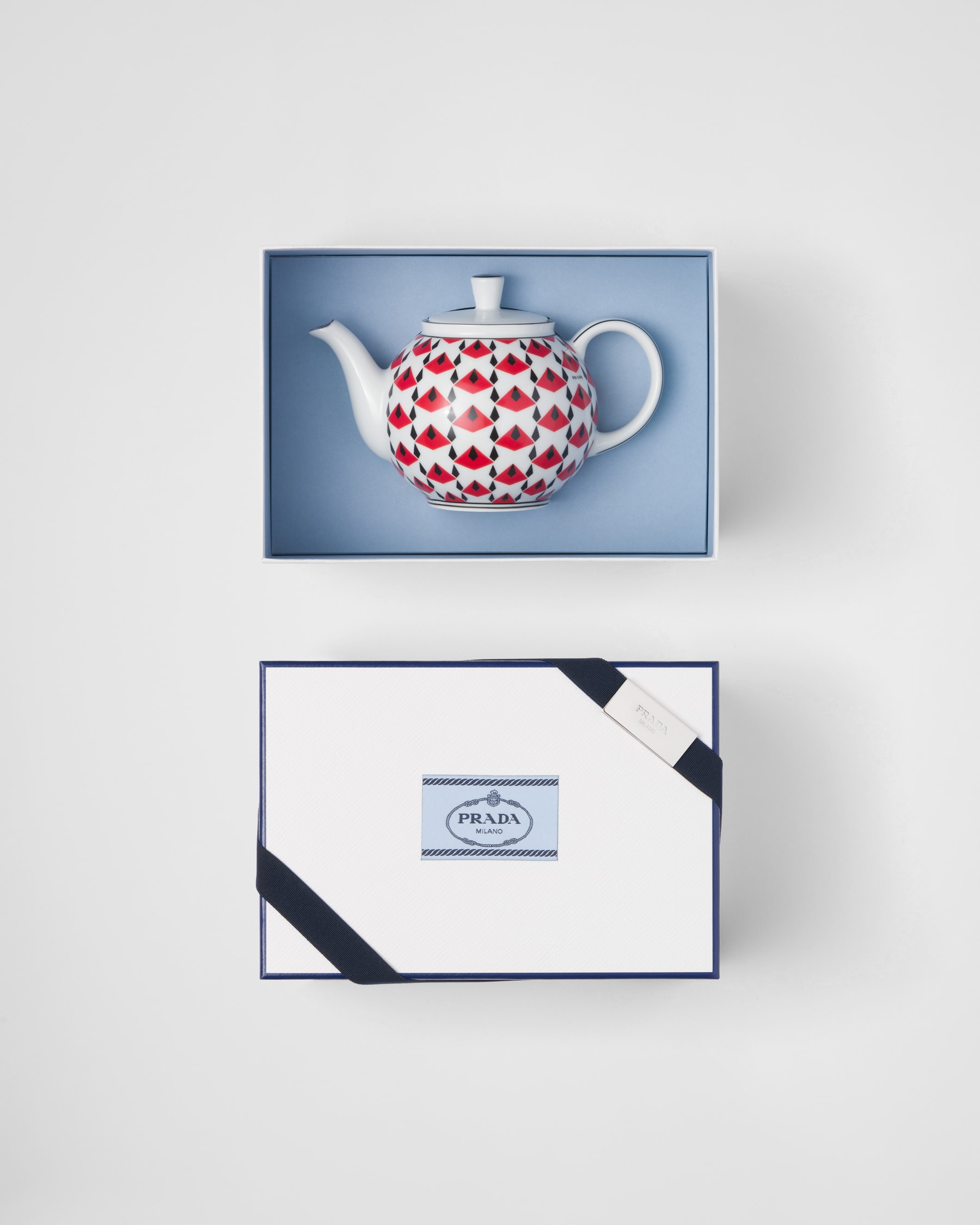 Black/red Porcelain Teapot - Vienna Red | PRADA