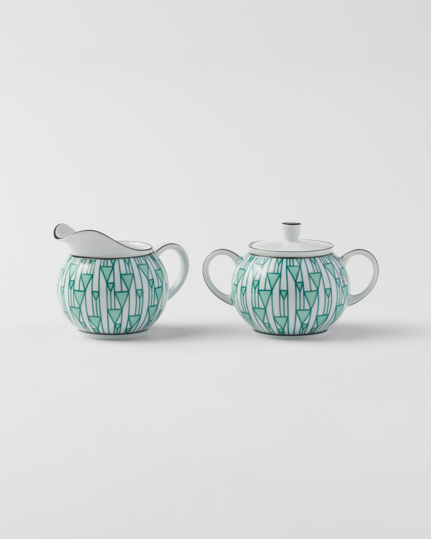 Crémier Et Sucrier En Porcelaine – Vienna Green Vert | PRADA