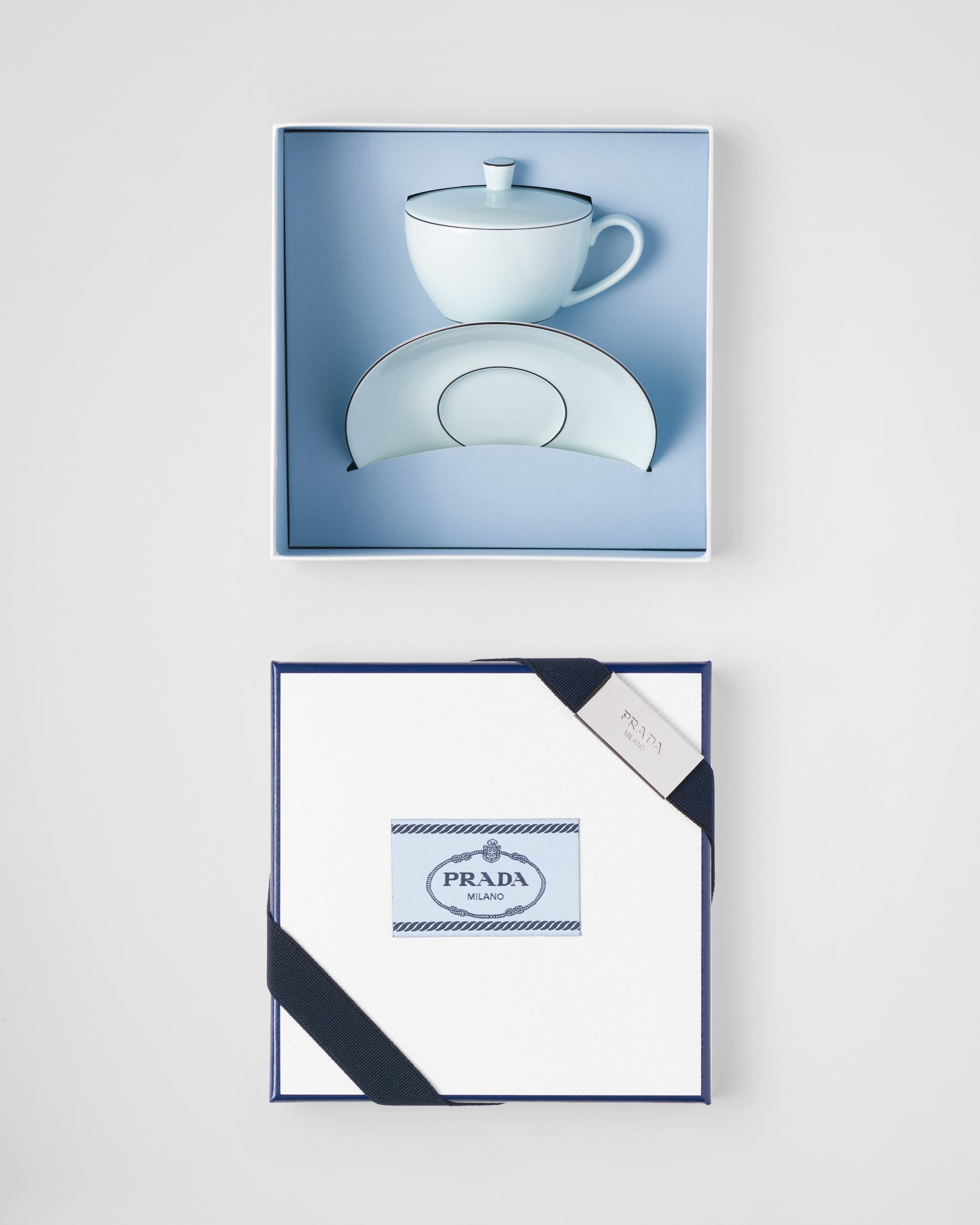 Celadon Light Blue Porcelain cappuccino cup - Celadon | PRADA