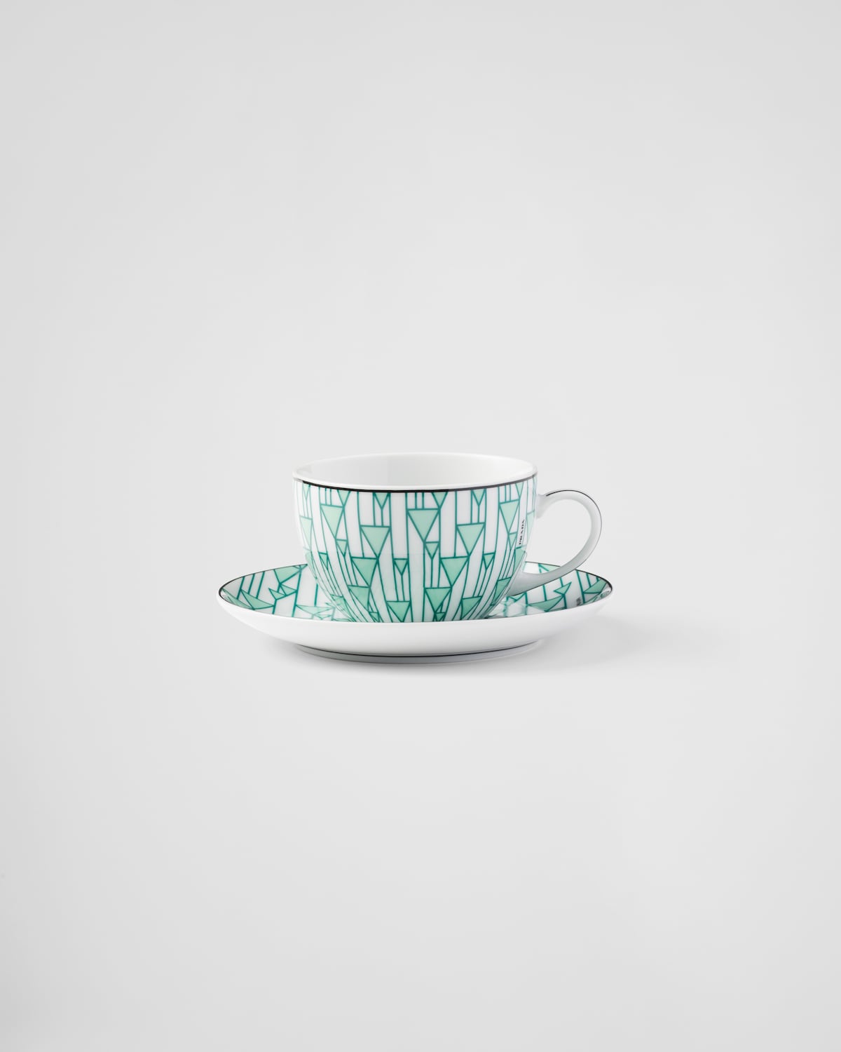 Green Set of two porcelain tea cups - Vienna Green | PRADA