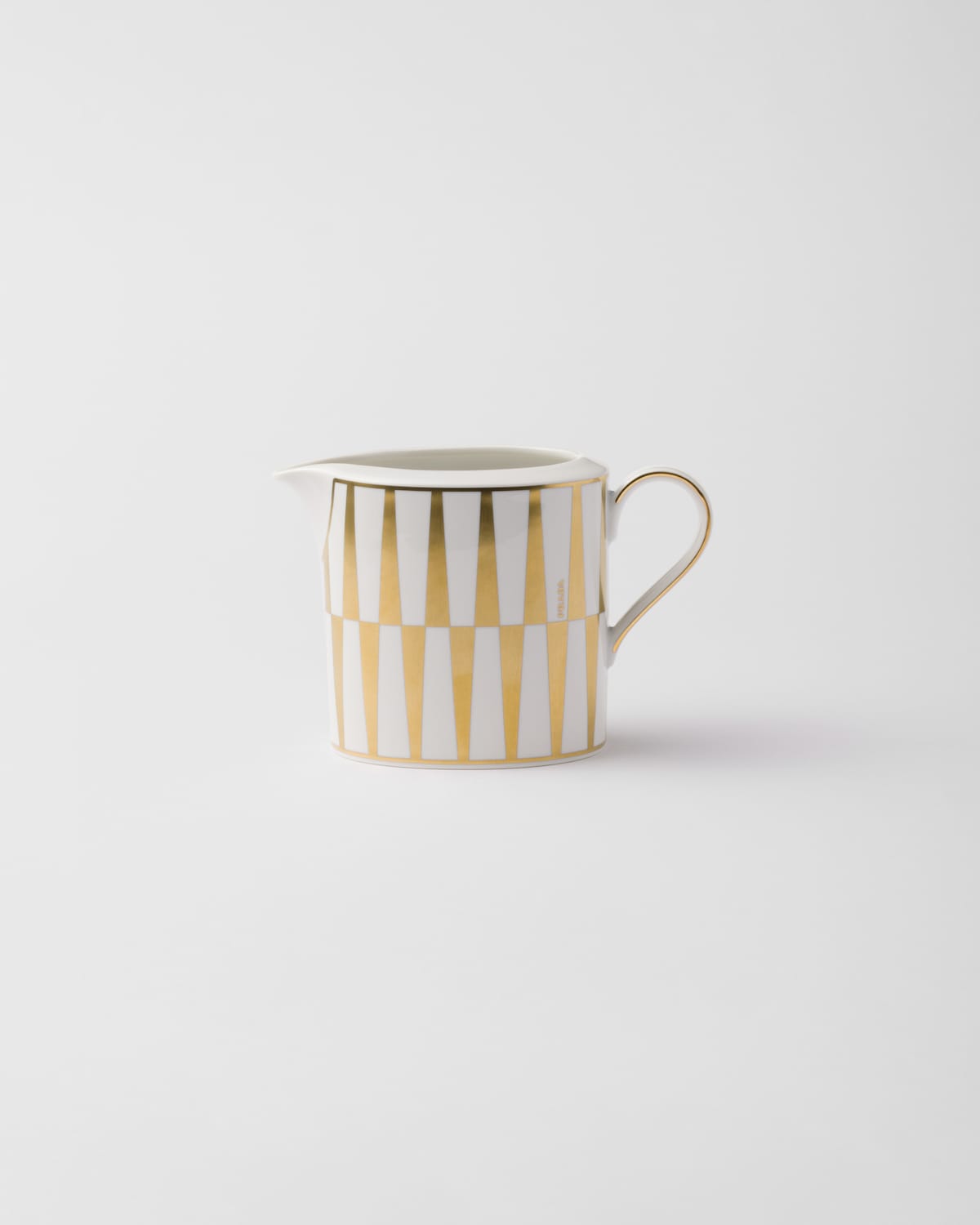 White/gold Porcelain milk jug - Stripes | PRADA