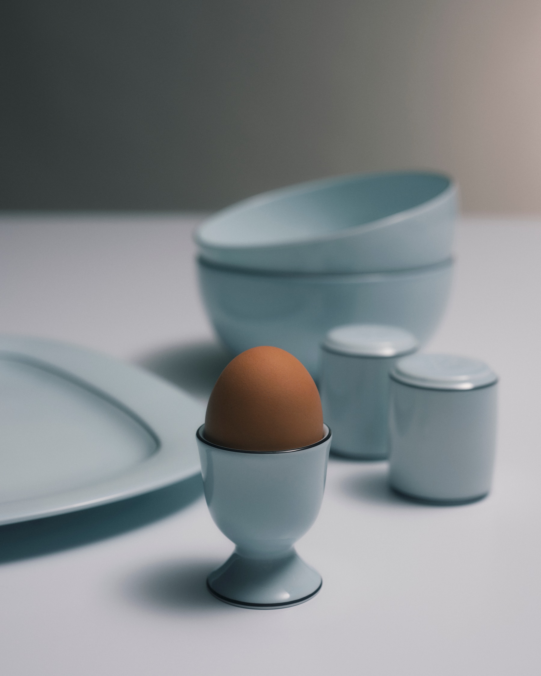 F03hv Set Of Two Porcelain Egg Cups - Celadon | PRADA