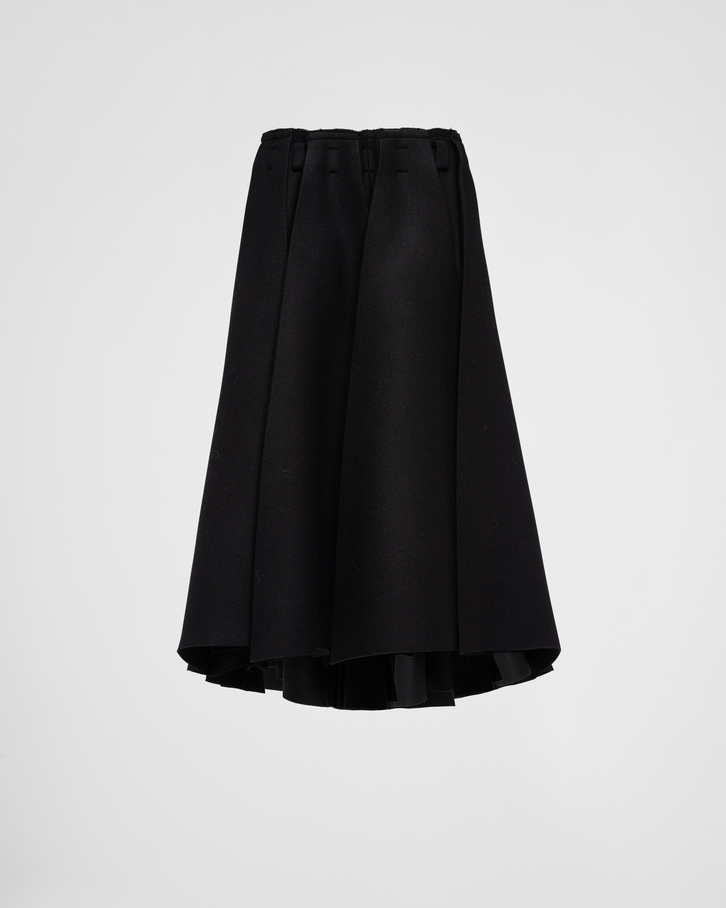 Black Cloth midi-skirt | Prada