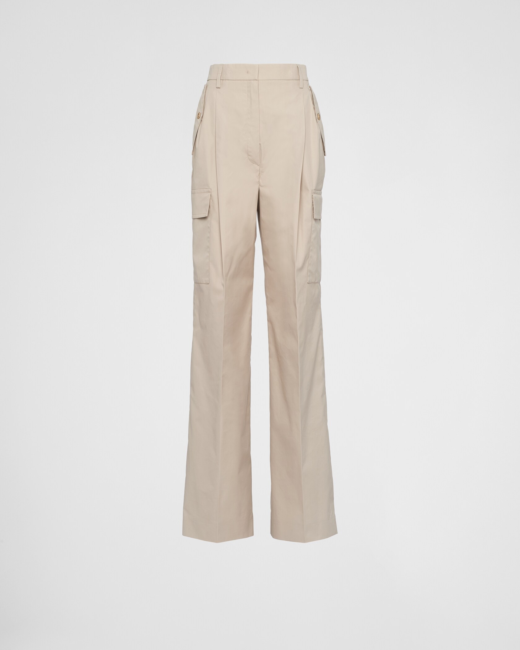 Limestone Panama Cotton Pants | PRADA