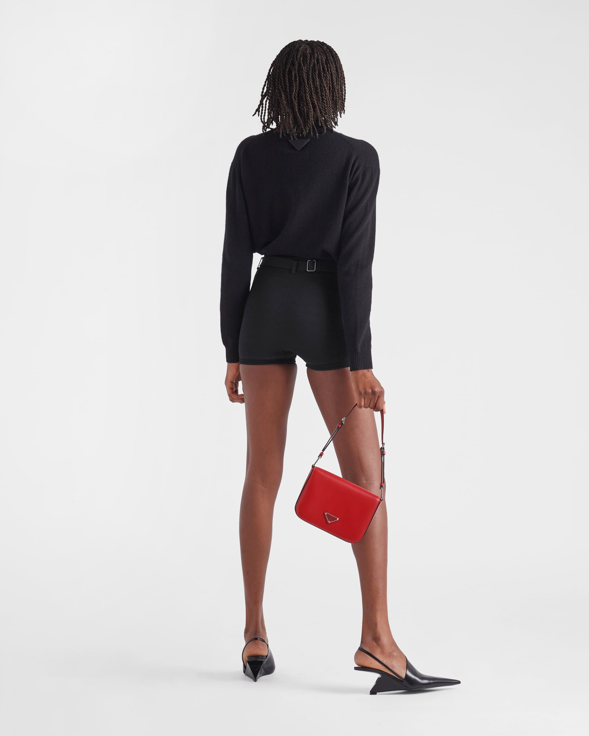 Black Jacquard shorts | Prada