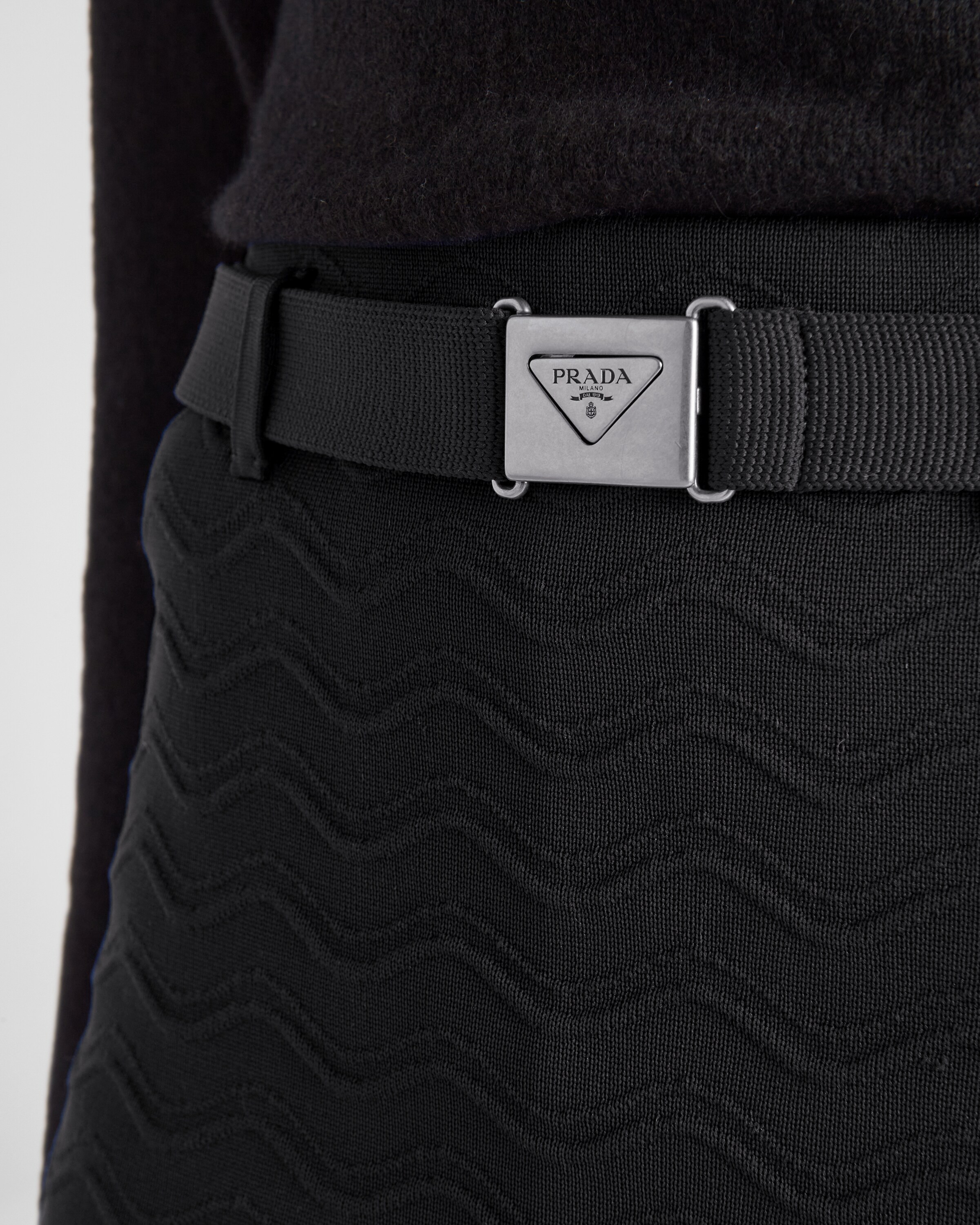 Black Jacquard shorts | Prada