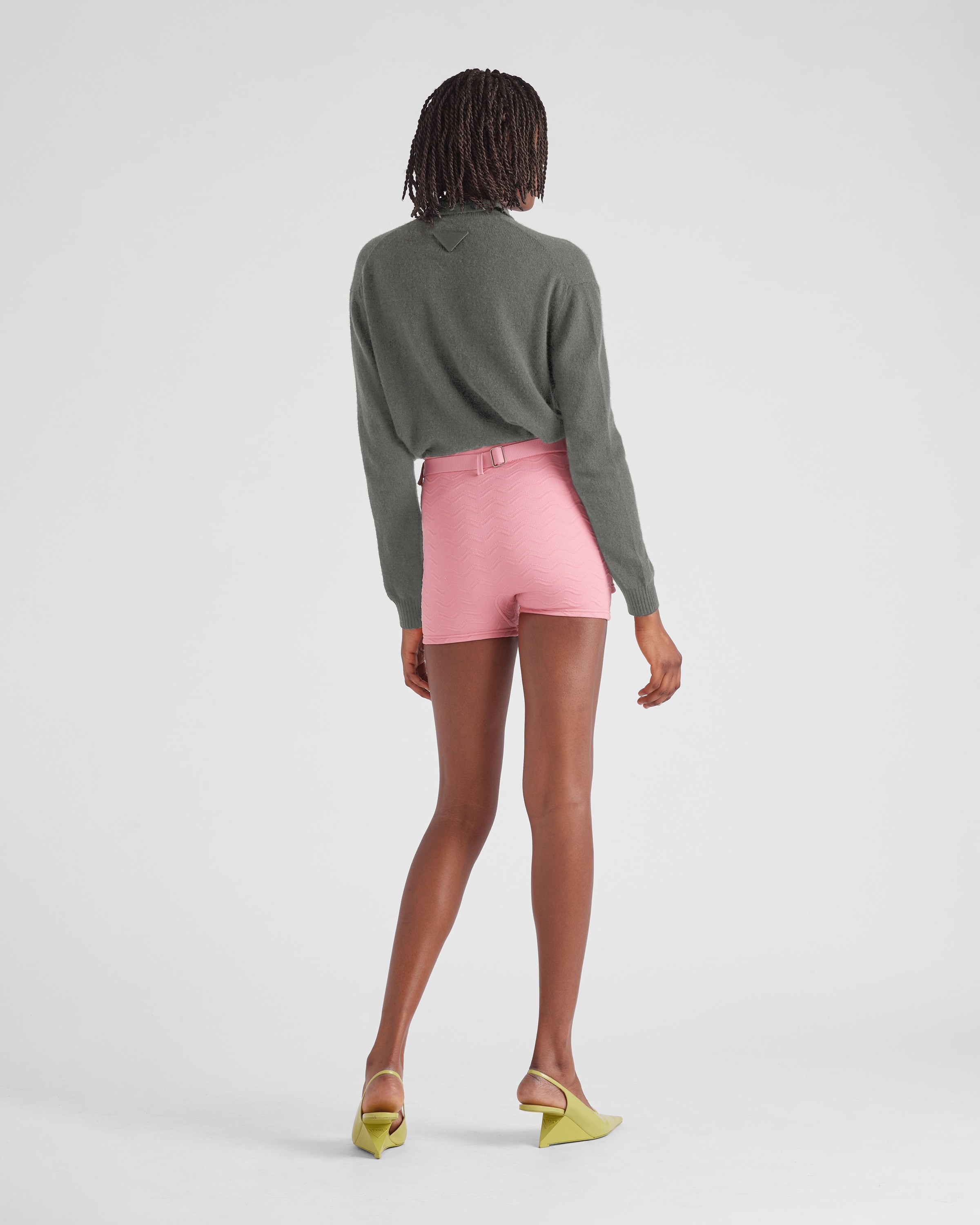 Pink Jacquard shorts | Prada