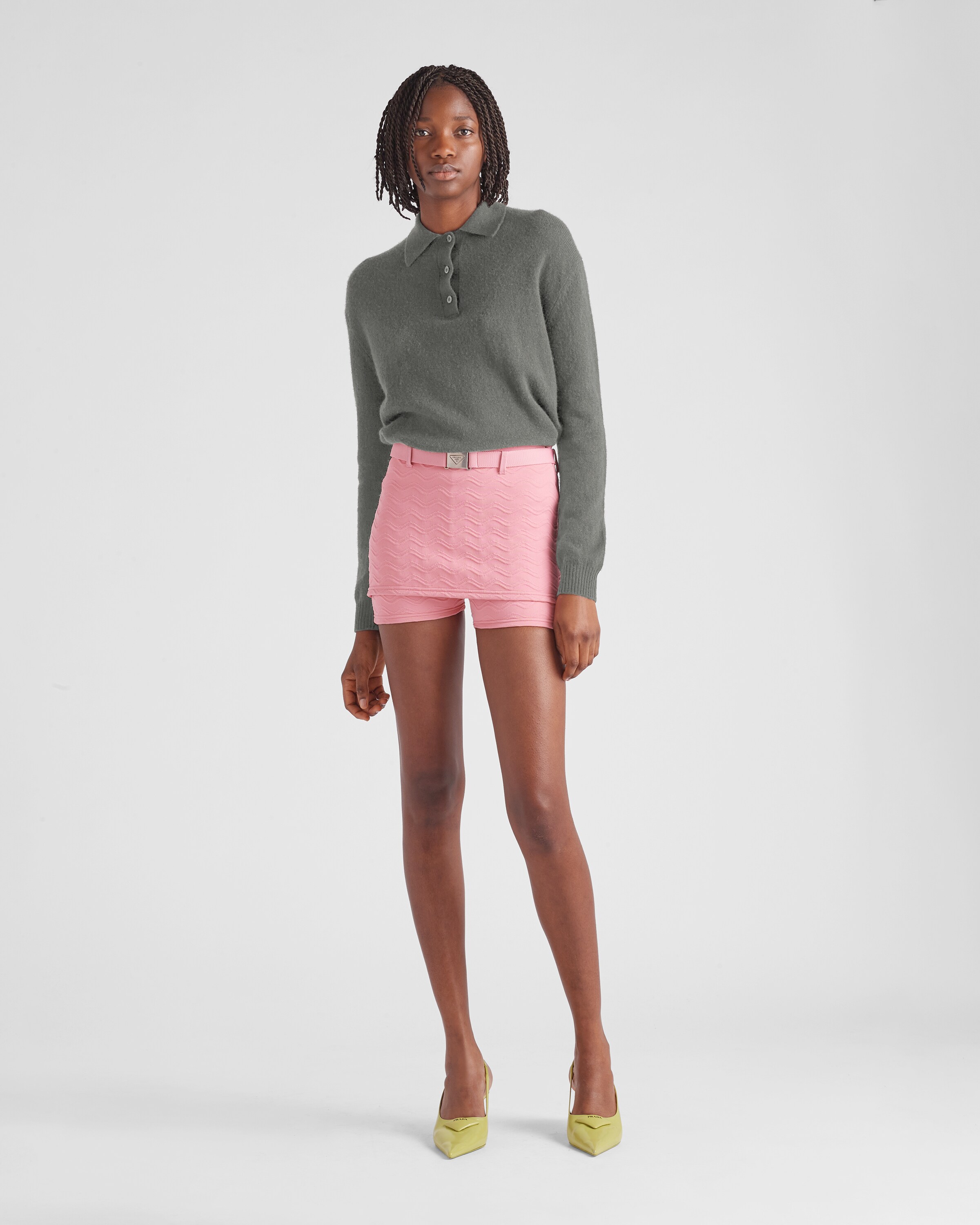 Pink Jacquard shorts | Prada