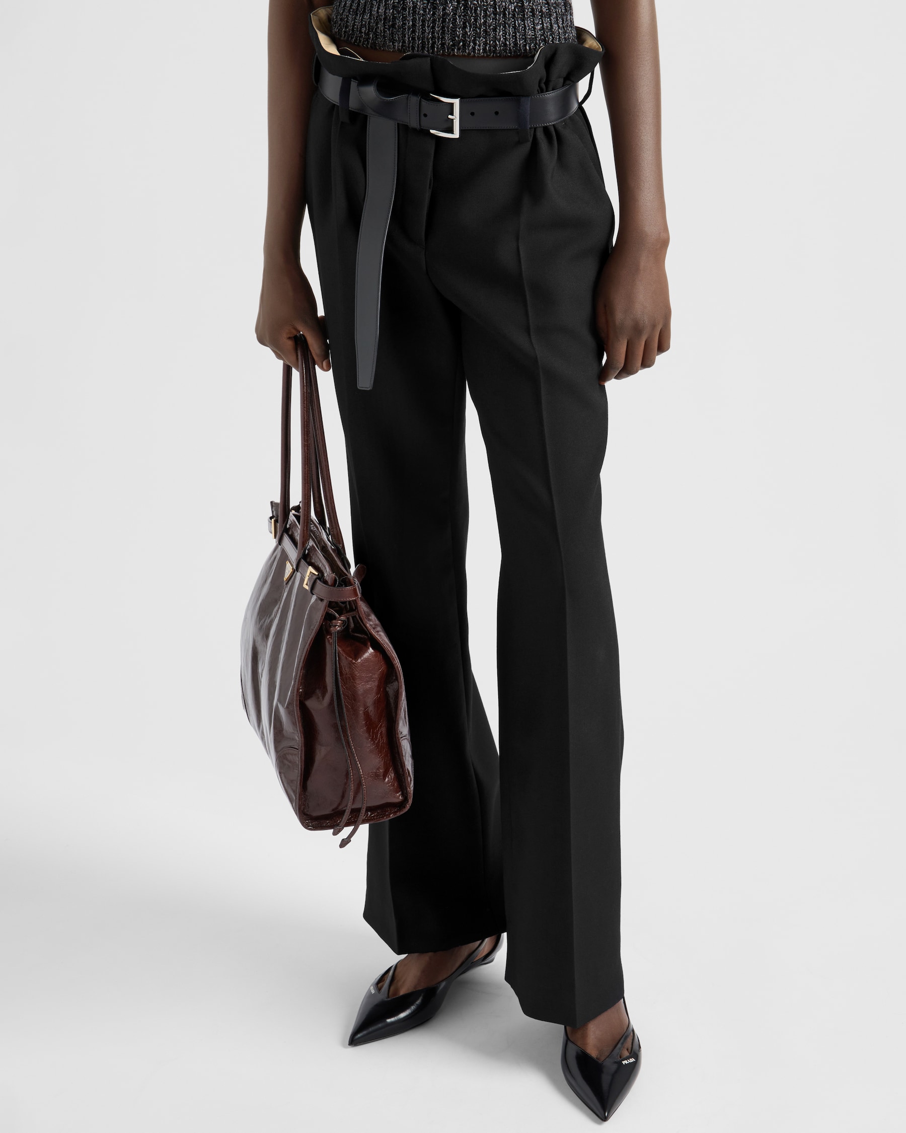 Black Gabardine Pants | PRADA