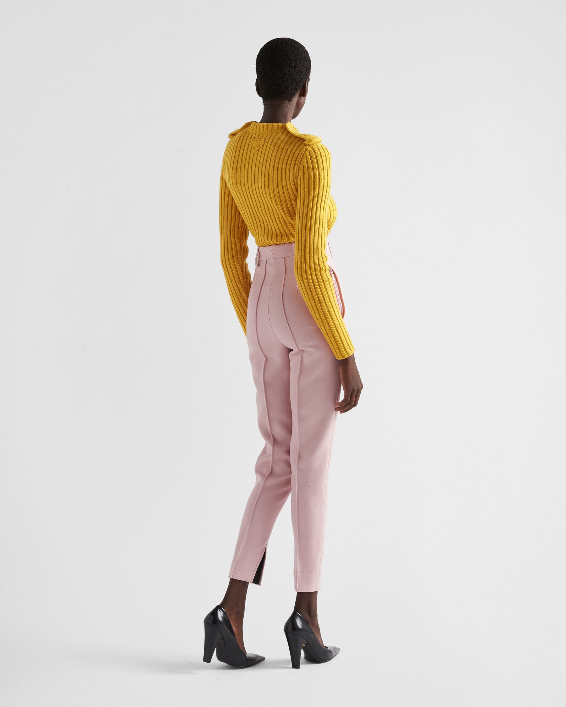 Yellow Wool And Cashmere Crew-neck Sweater | PRADA