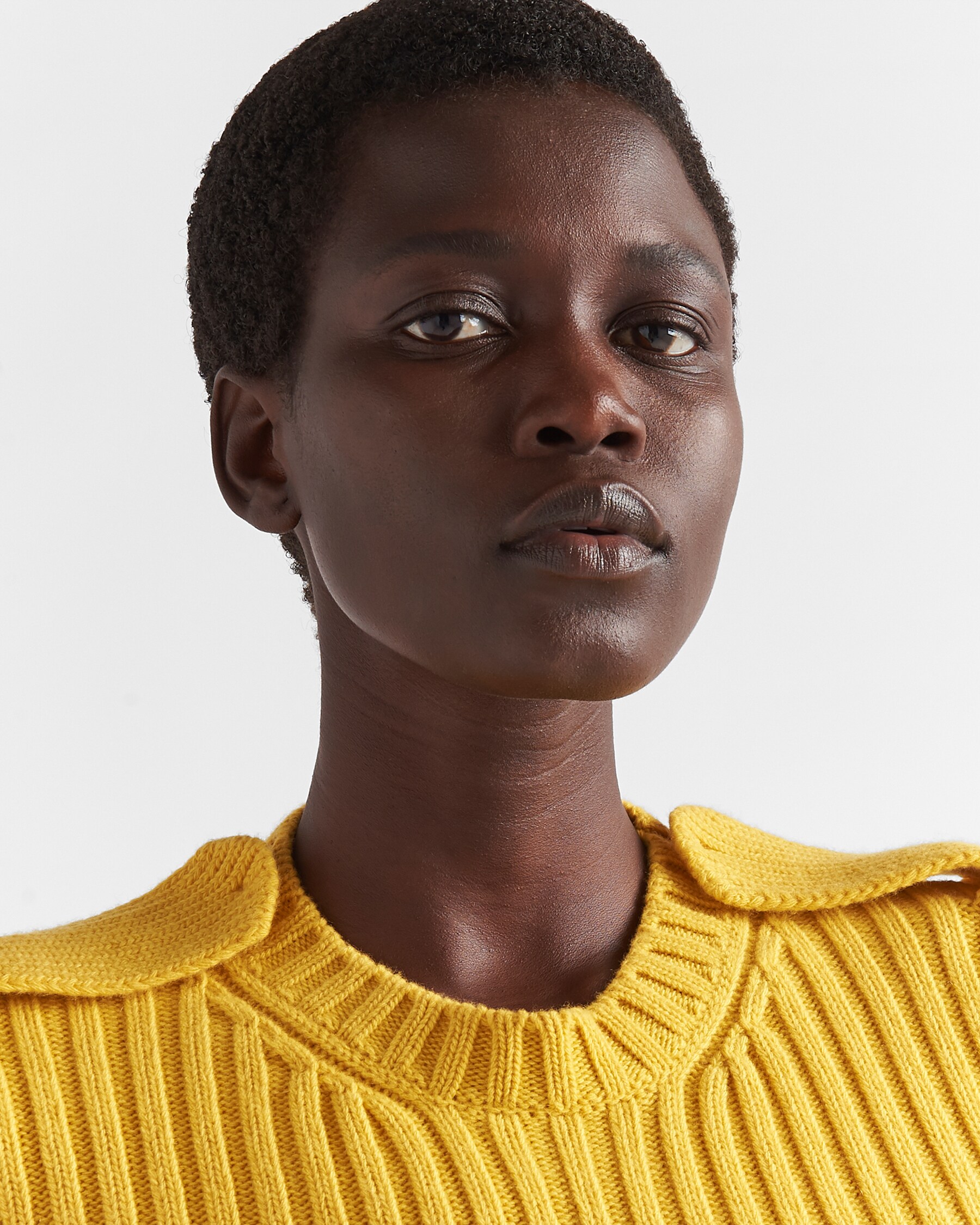 Yellow Wool And Cashmere Crew-neck Sweater | PRADA