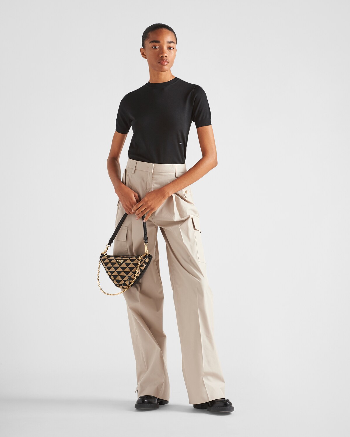 Black Worsted Wool Crew-neck Sweater | PRADA