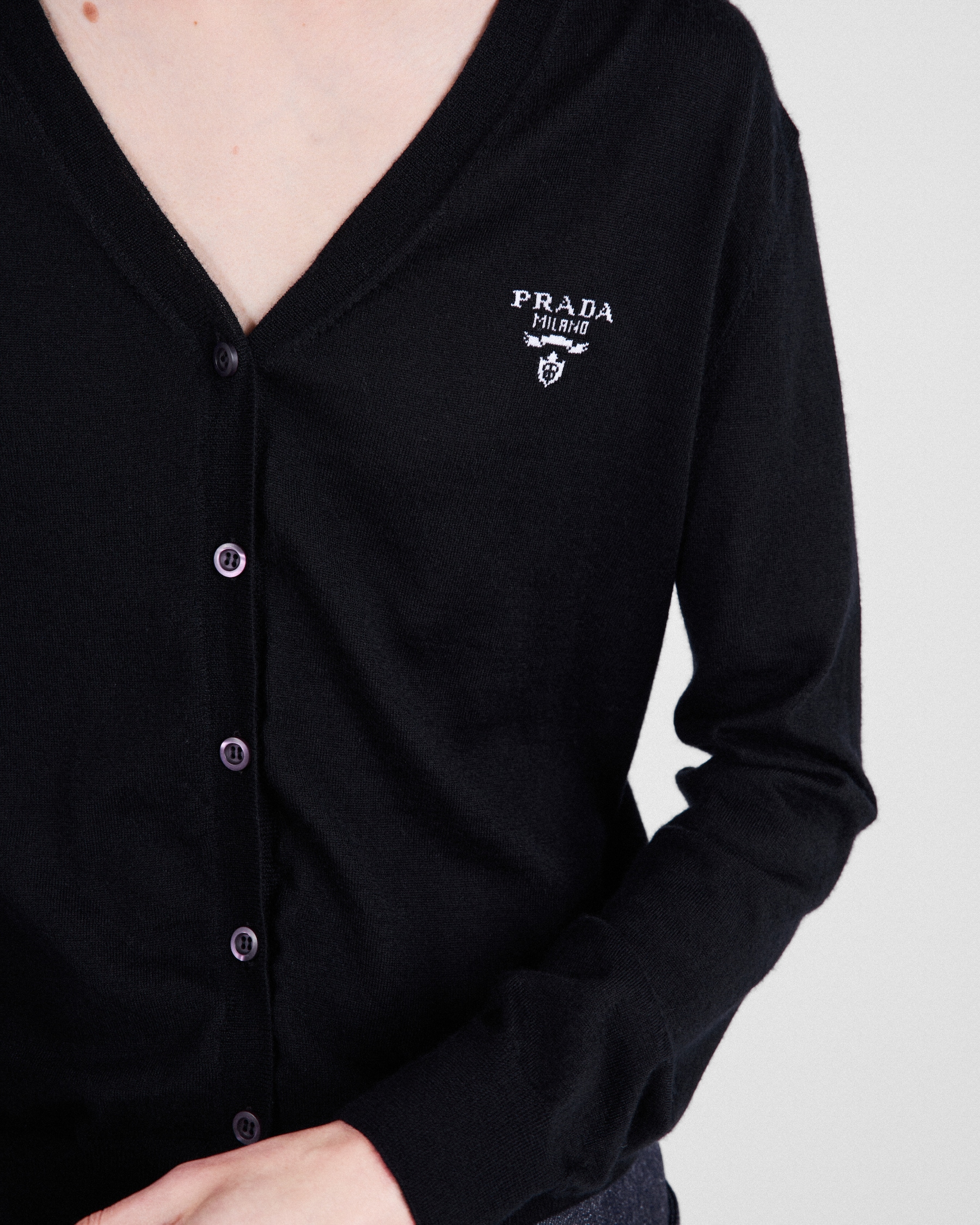 Black Cashmere Cardigan | PRADA