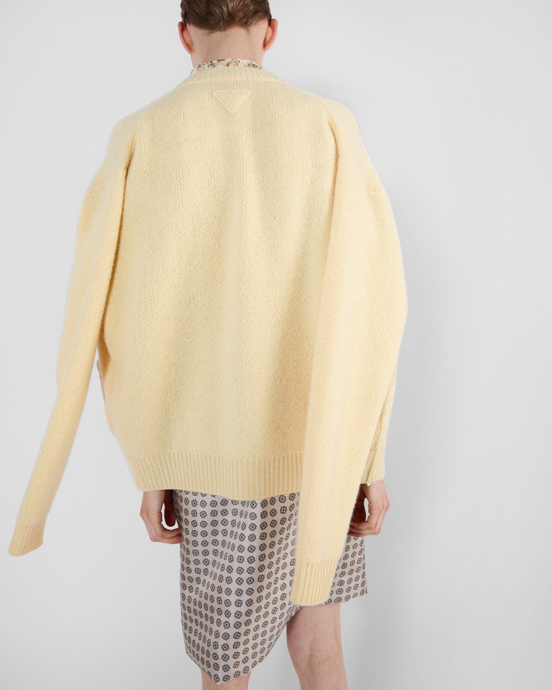 Cream Cashmere Cardigan | PRADA