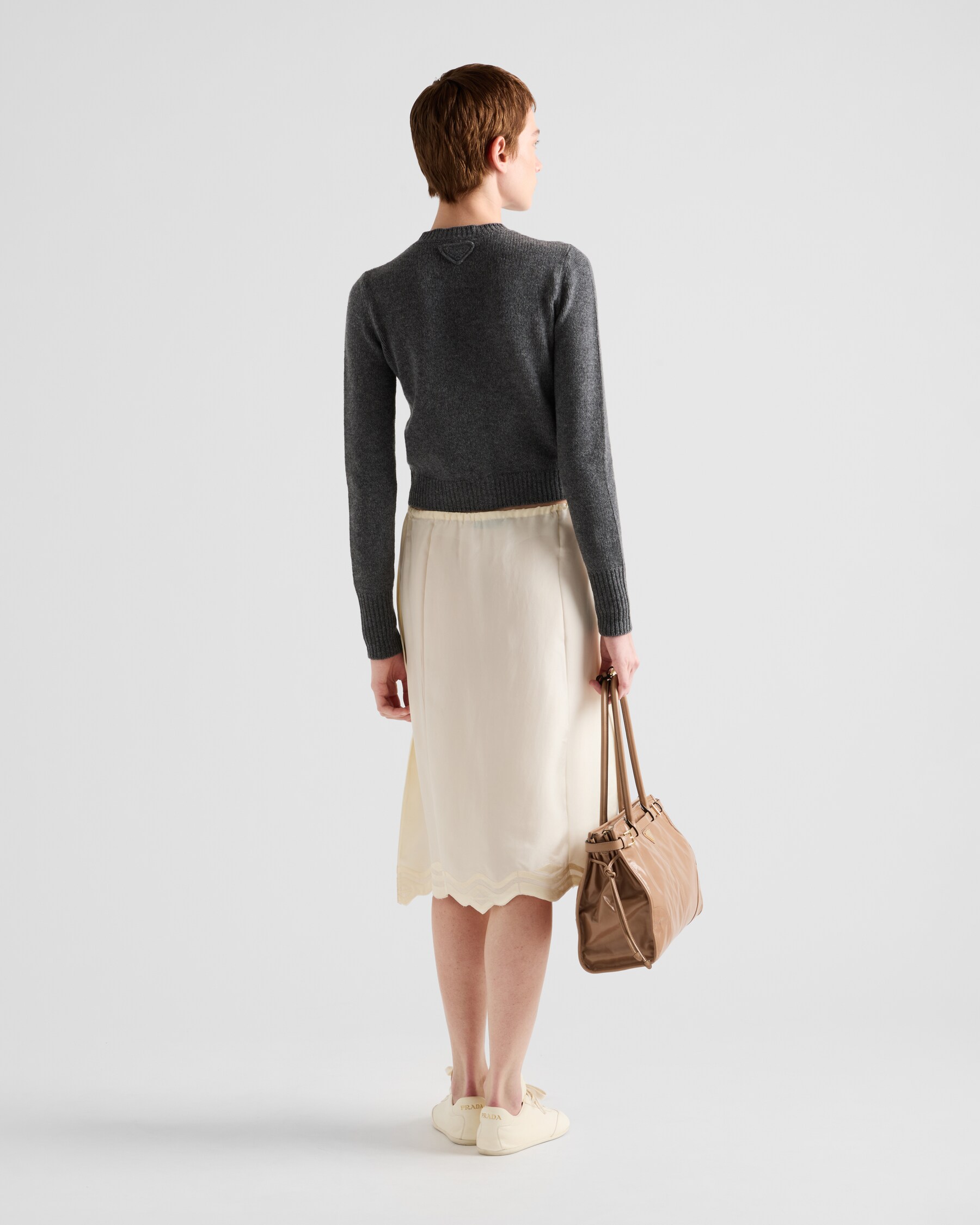 Slate Gray Cashmere Cardigan | PRADA