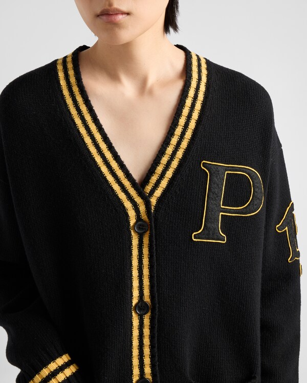 Black Wool And Cashmere Cardigan | PRADA