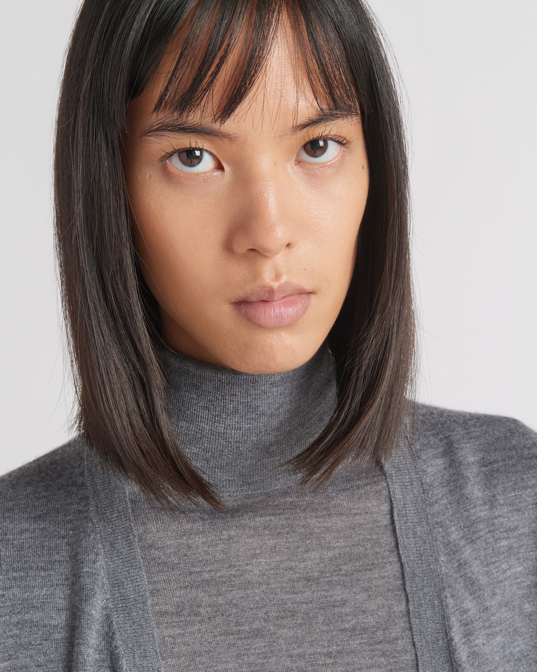 Slate Gray Cashmere And Wool Turtleneck Sweater | PRADA