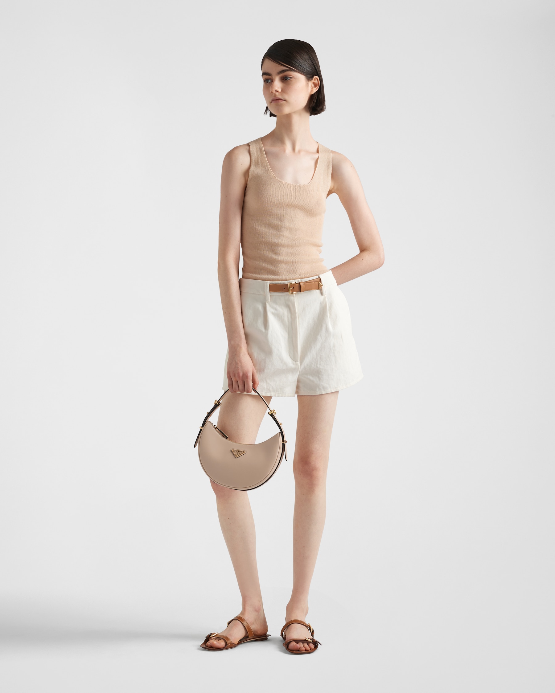 Natural Canvas Shorts | PRADA