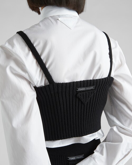 Black Wool top | Prada