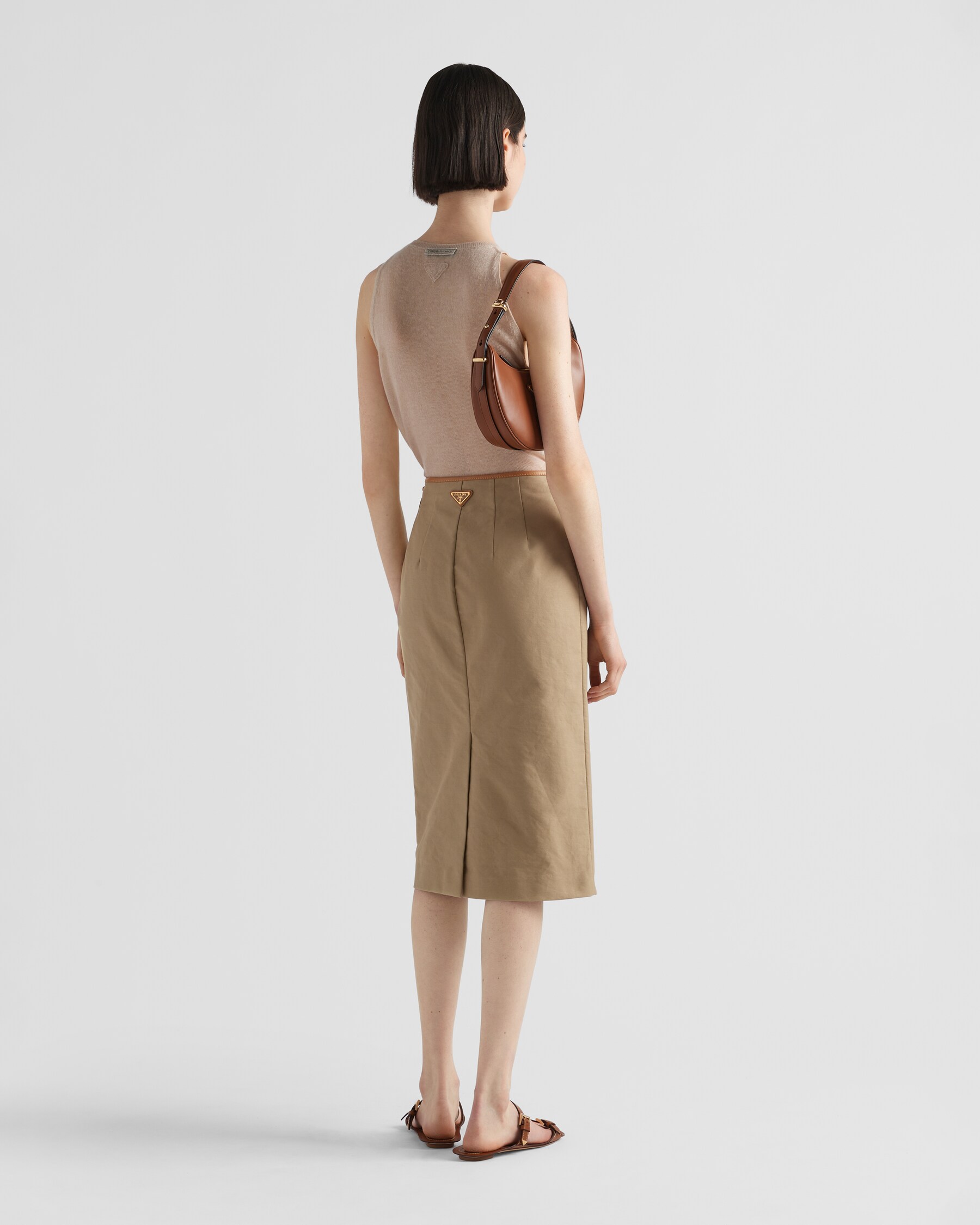 Desert Beige Cashmere Tank Top | PRADA
