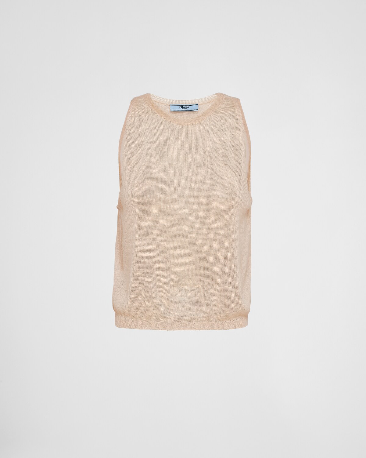 Desert Beige Cashmere Tank Top | PRADA