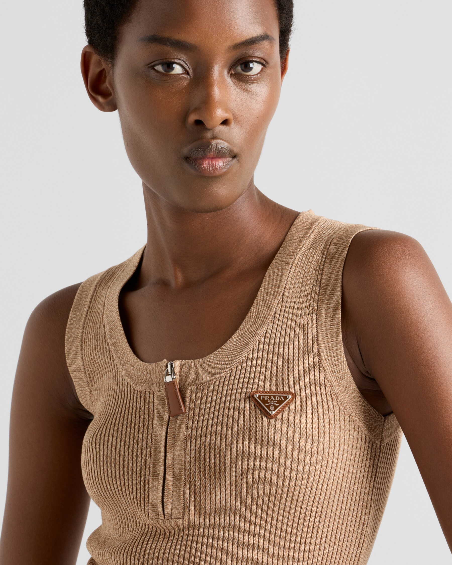 Cord Cotton-knit Top | PRADA