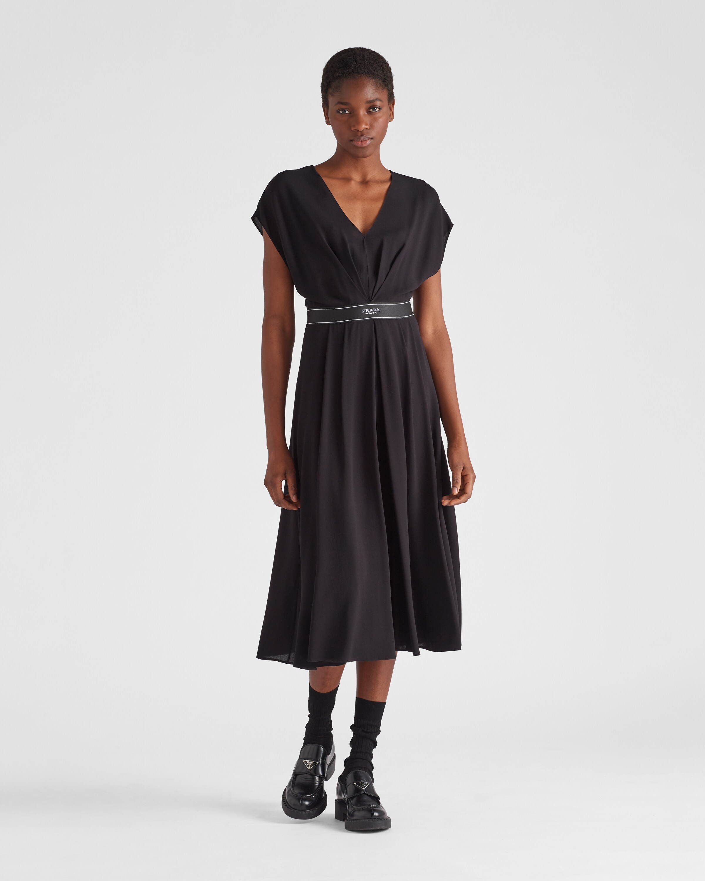 Black Sablé dress | Prada