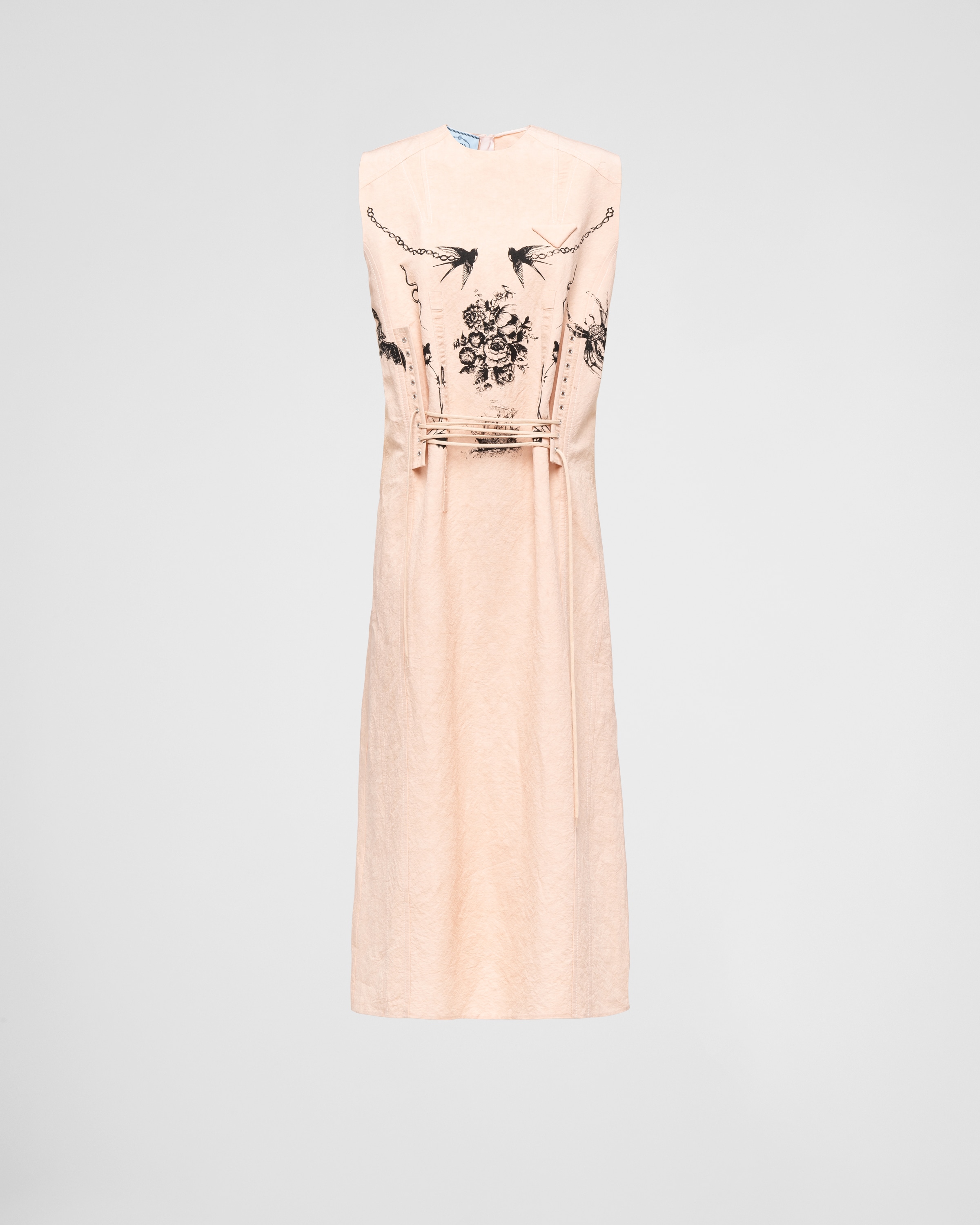 Robe en toile flammée imprimée Opale | Prada