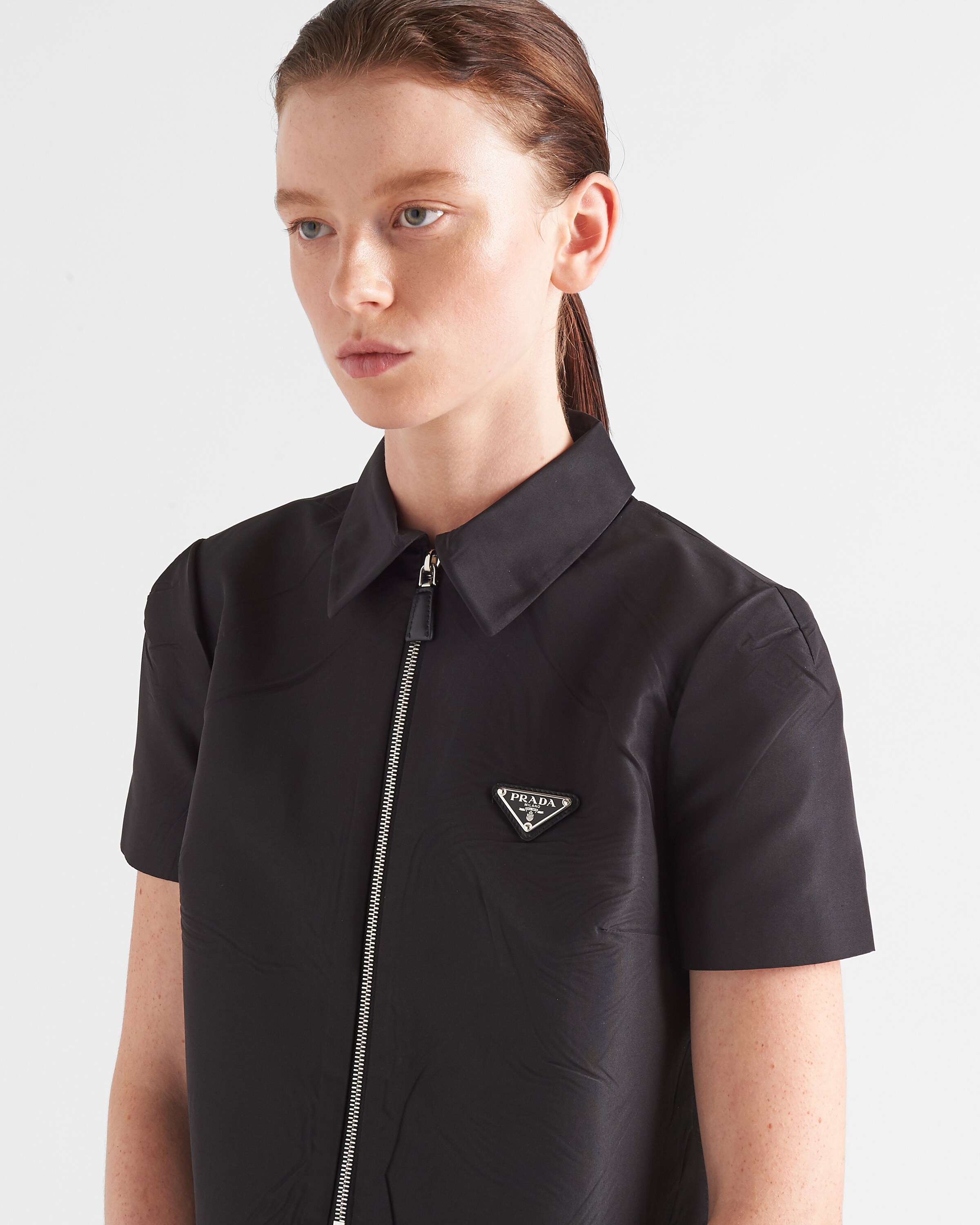 Black Faille Minidress | PRADA Black Faille Minidress | PRADA