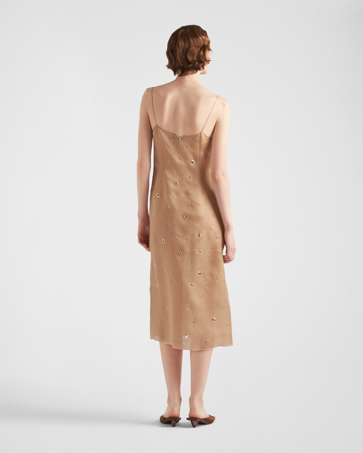Cord Embroidered Organza Dress | PRADA