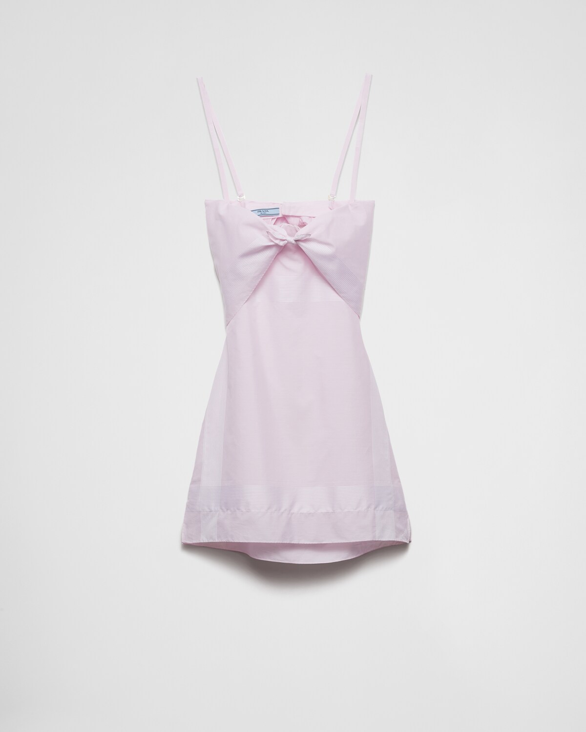 Alabaster Pink Cotton Mini-dress | PRADA