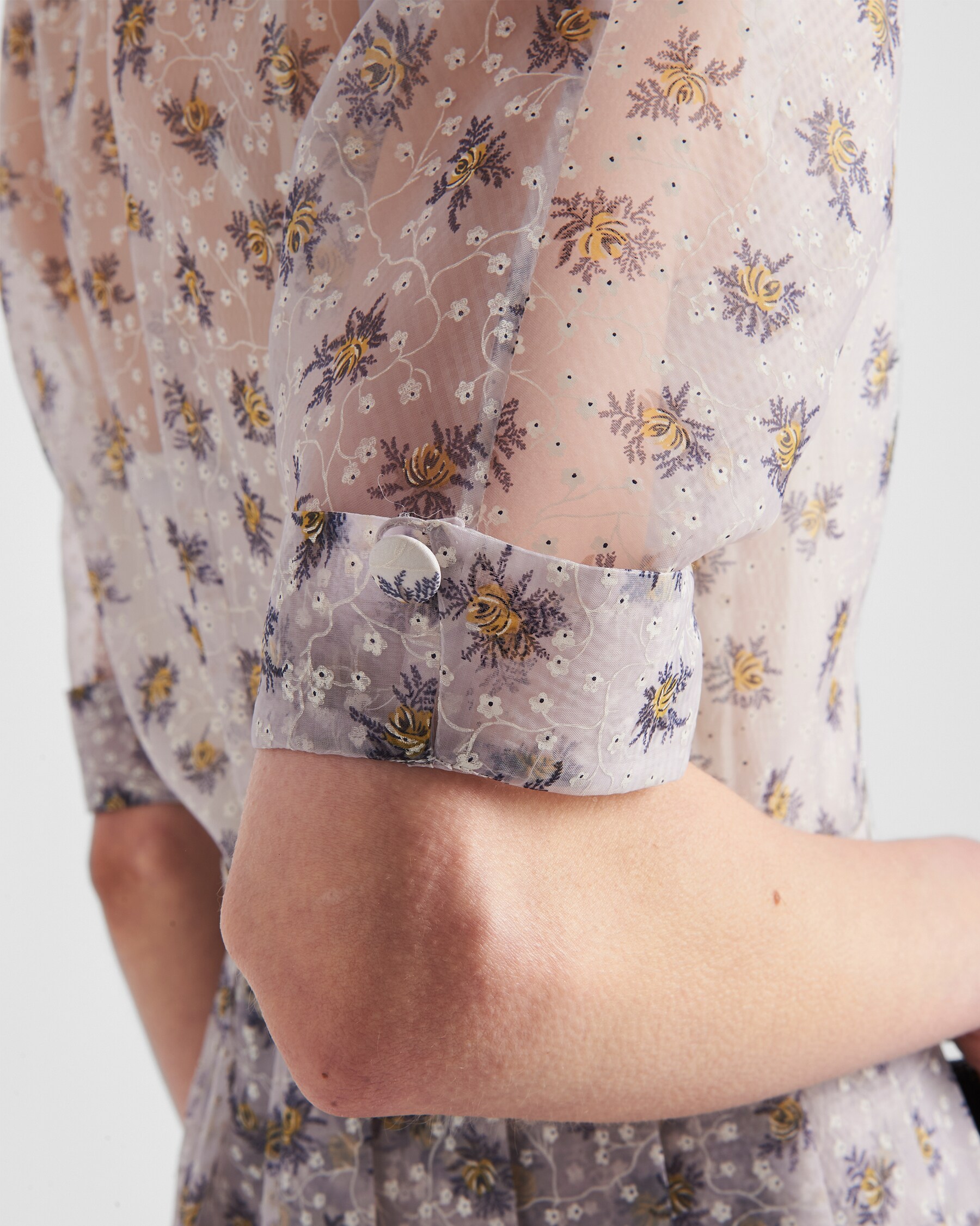 Yellow Printed Nylonette Dress | PRADA