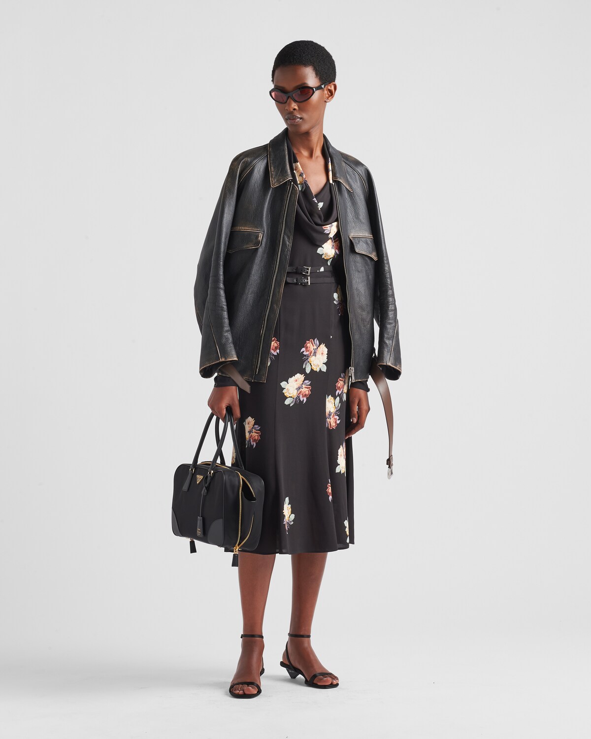 Black Sablé Dress | PRADA